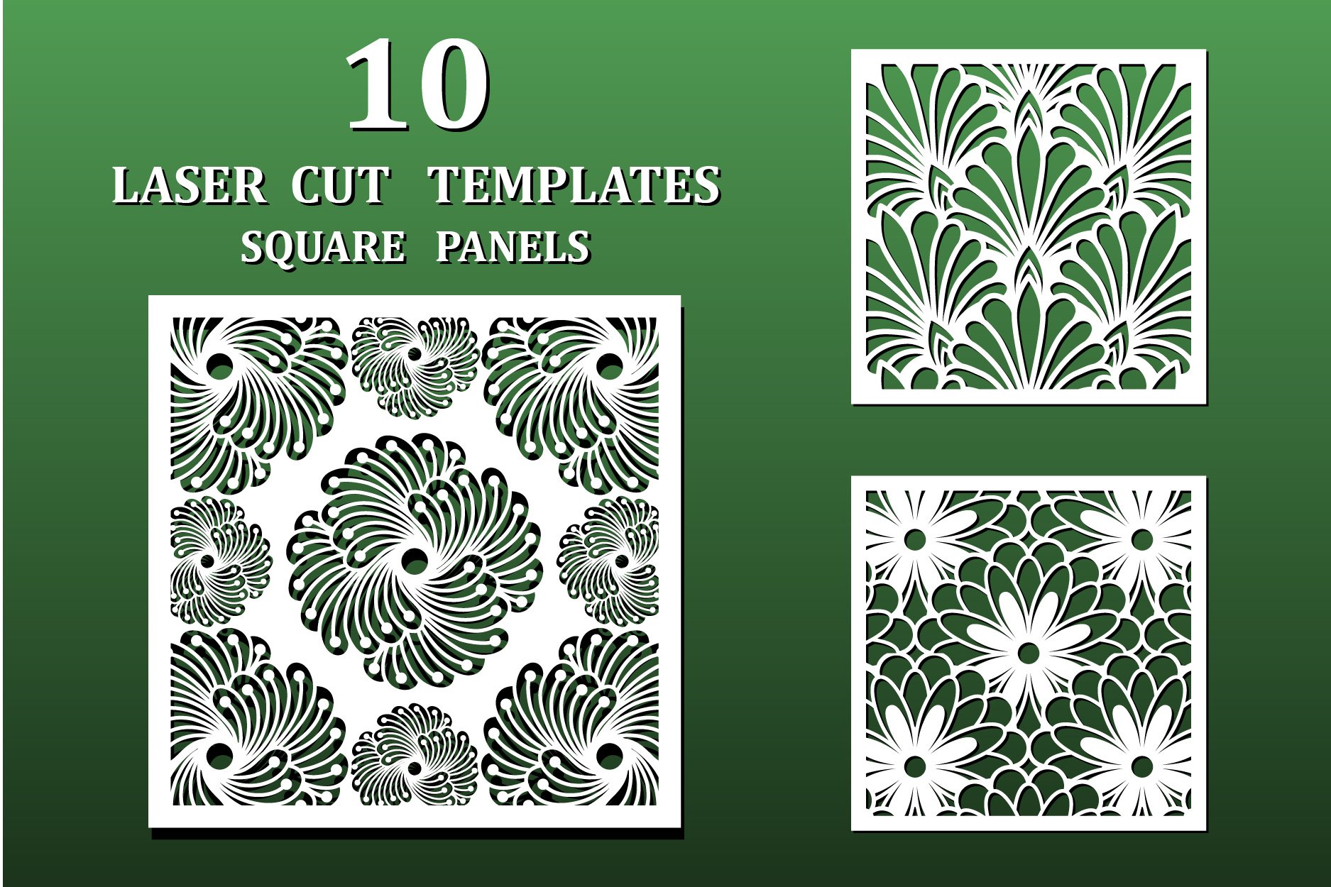 Panel design, laser cut files for cnc. (685012) | Cut Files | Design ...