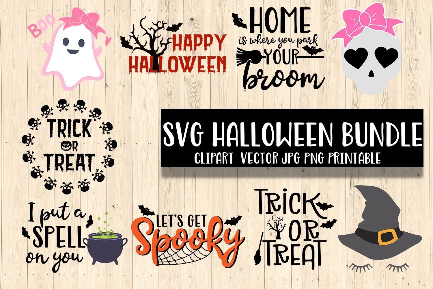 Christmas Halloween Thanksgiving Bundle SVG DXF Clipart (137760) | SVGs ...