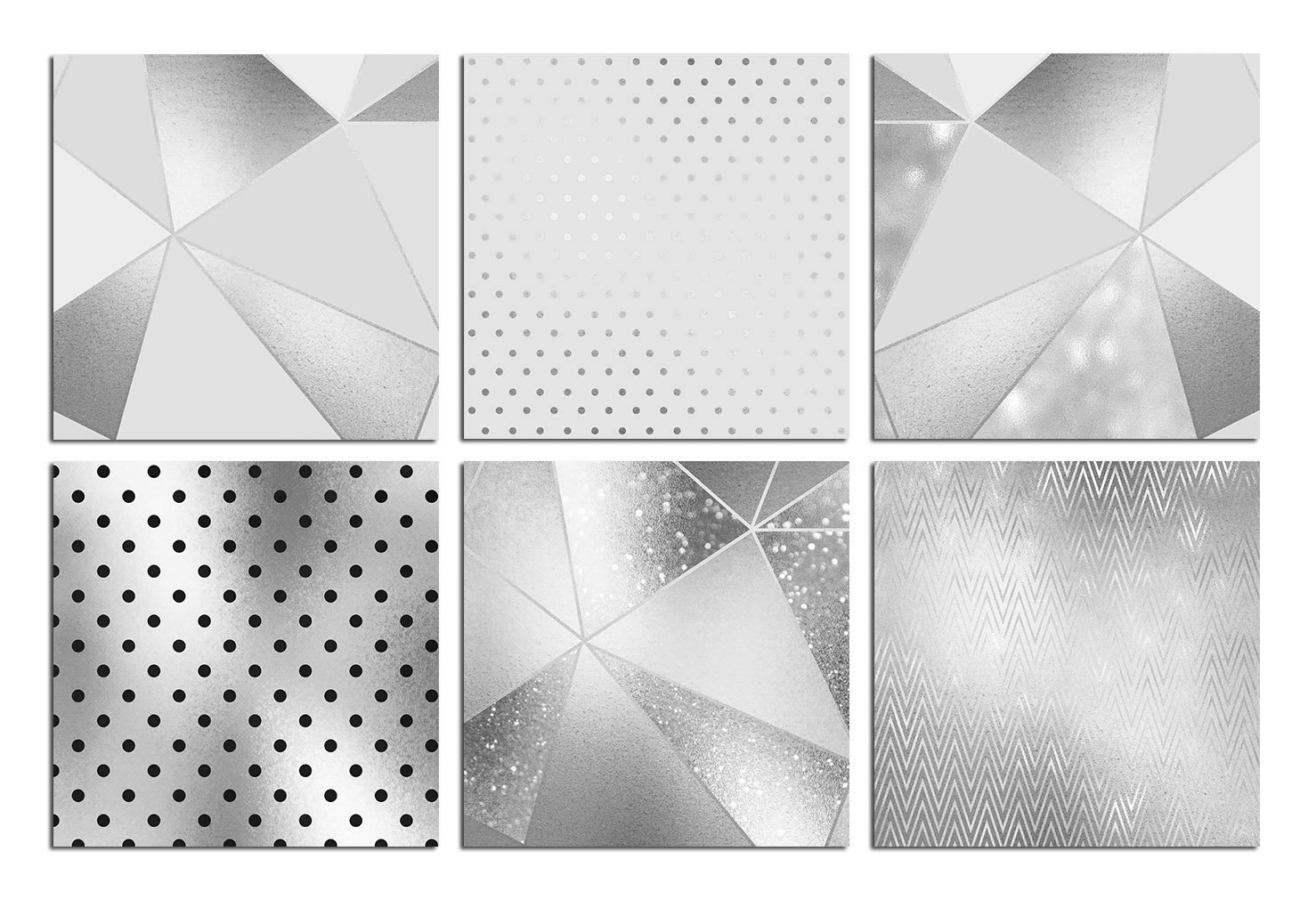Silver and Metallic Digital Paper Textures