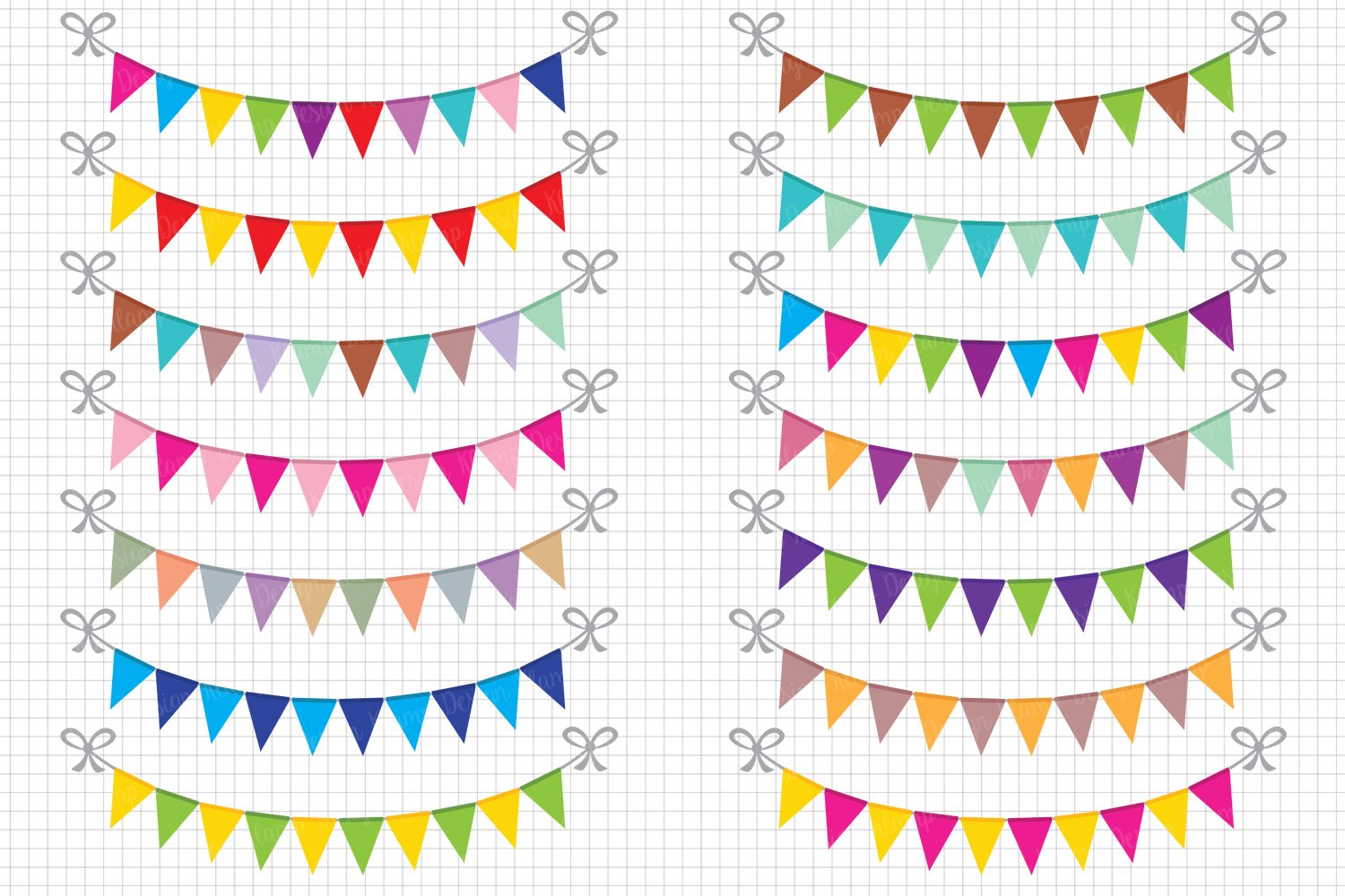 Bunting Banners Clipart / Party Bunting, Banner Clipart (44867 ...