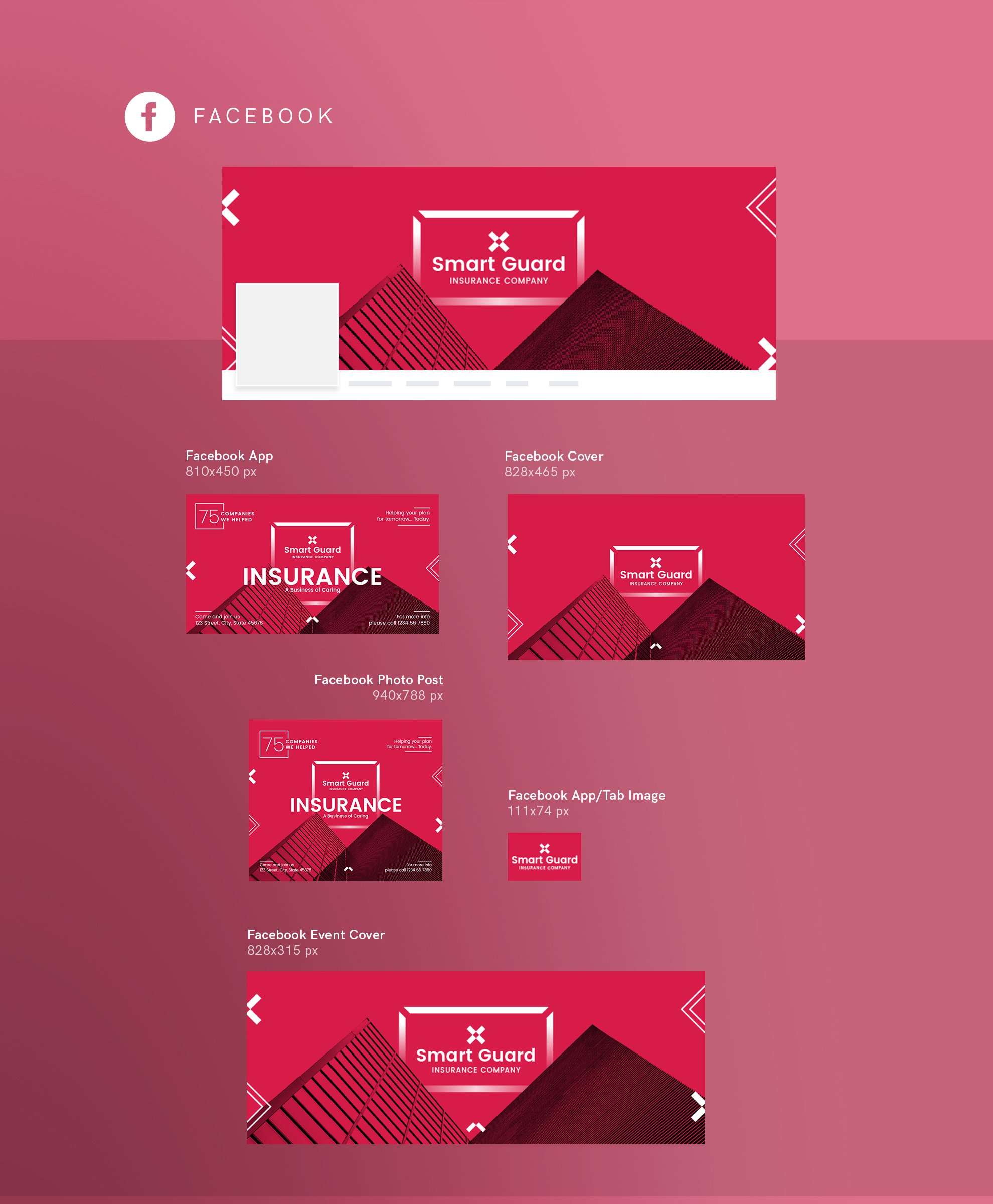 Insurance Company Design Templates Bundle (75346) | Branding | Design ...