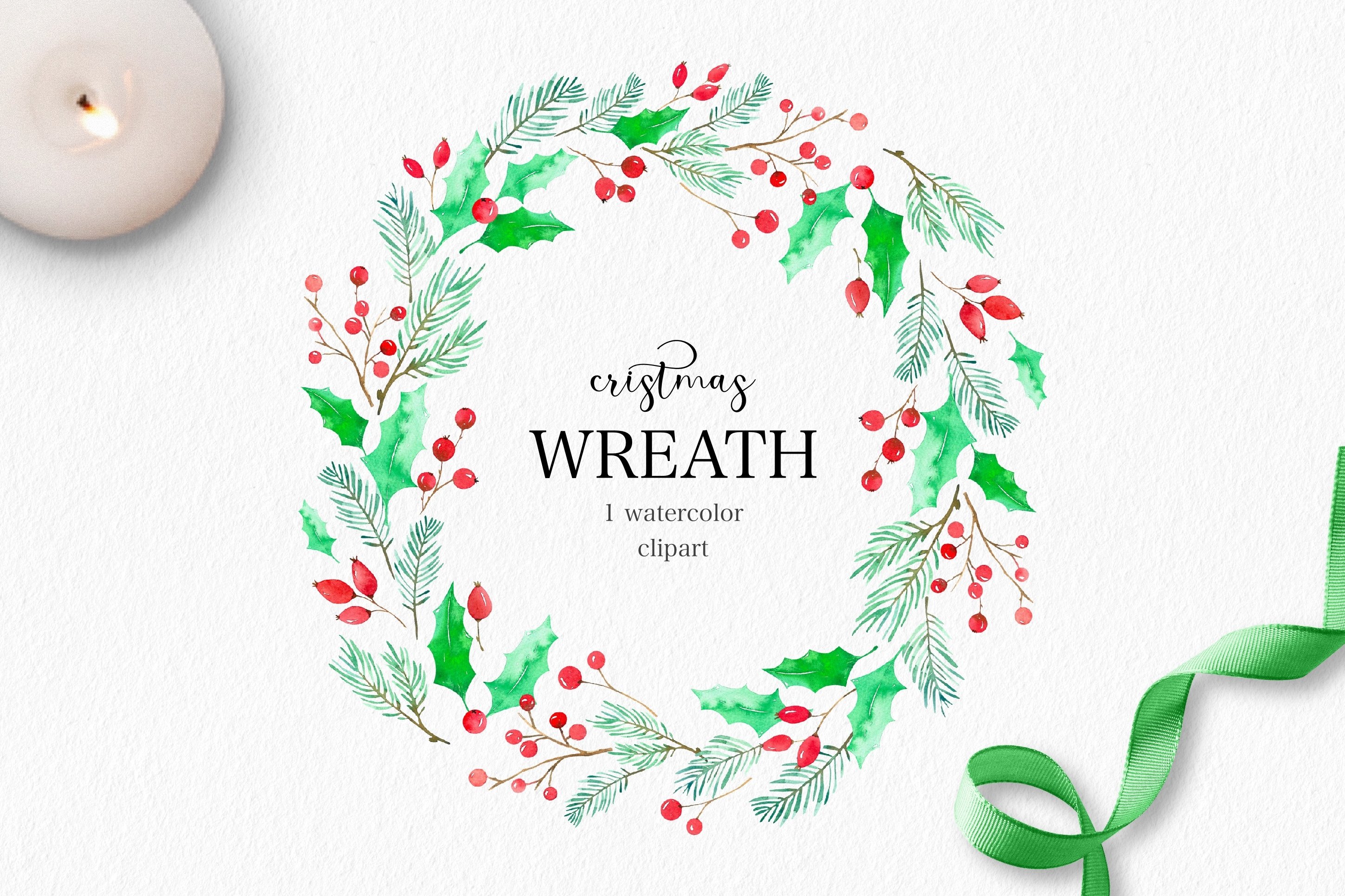 Holiday Wreath Clip Art