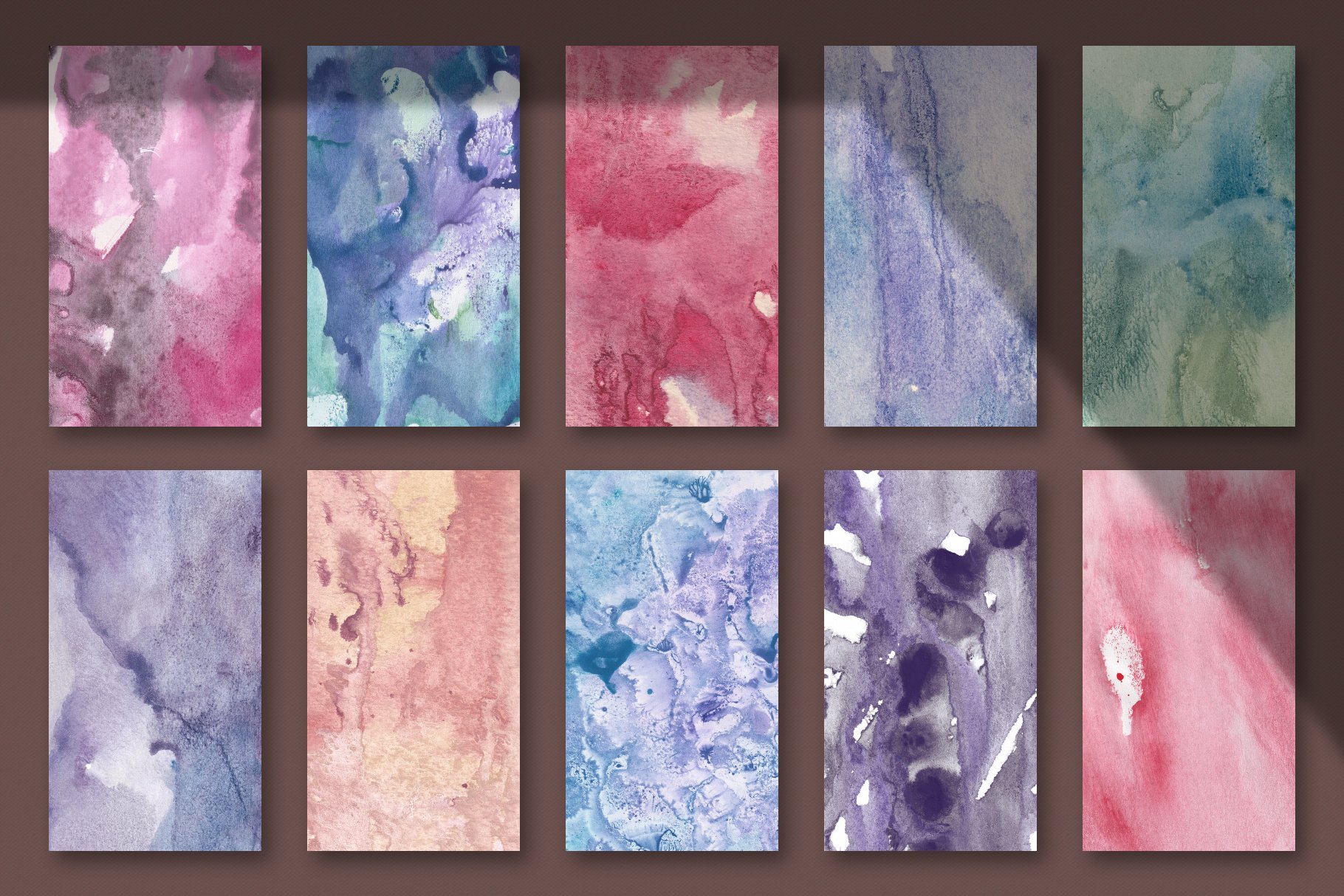 Seamless Watercolor Textures - 10 Watercolour Backgrounds (295480 ...