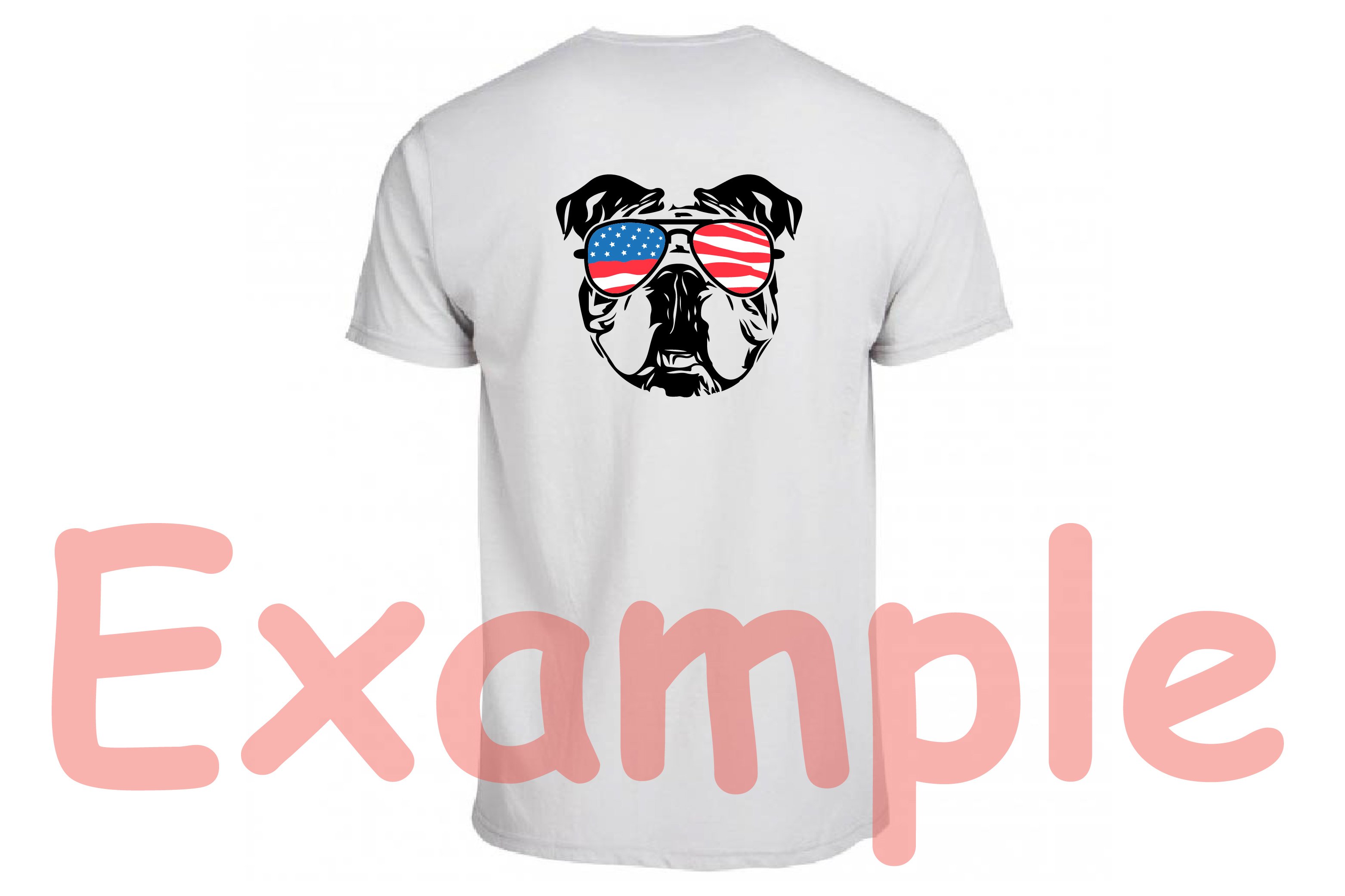 Bulldog USA Flag Glasses Paw, Head French Dog 4th July 846S (99305 ...