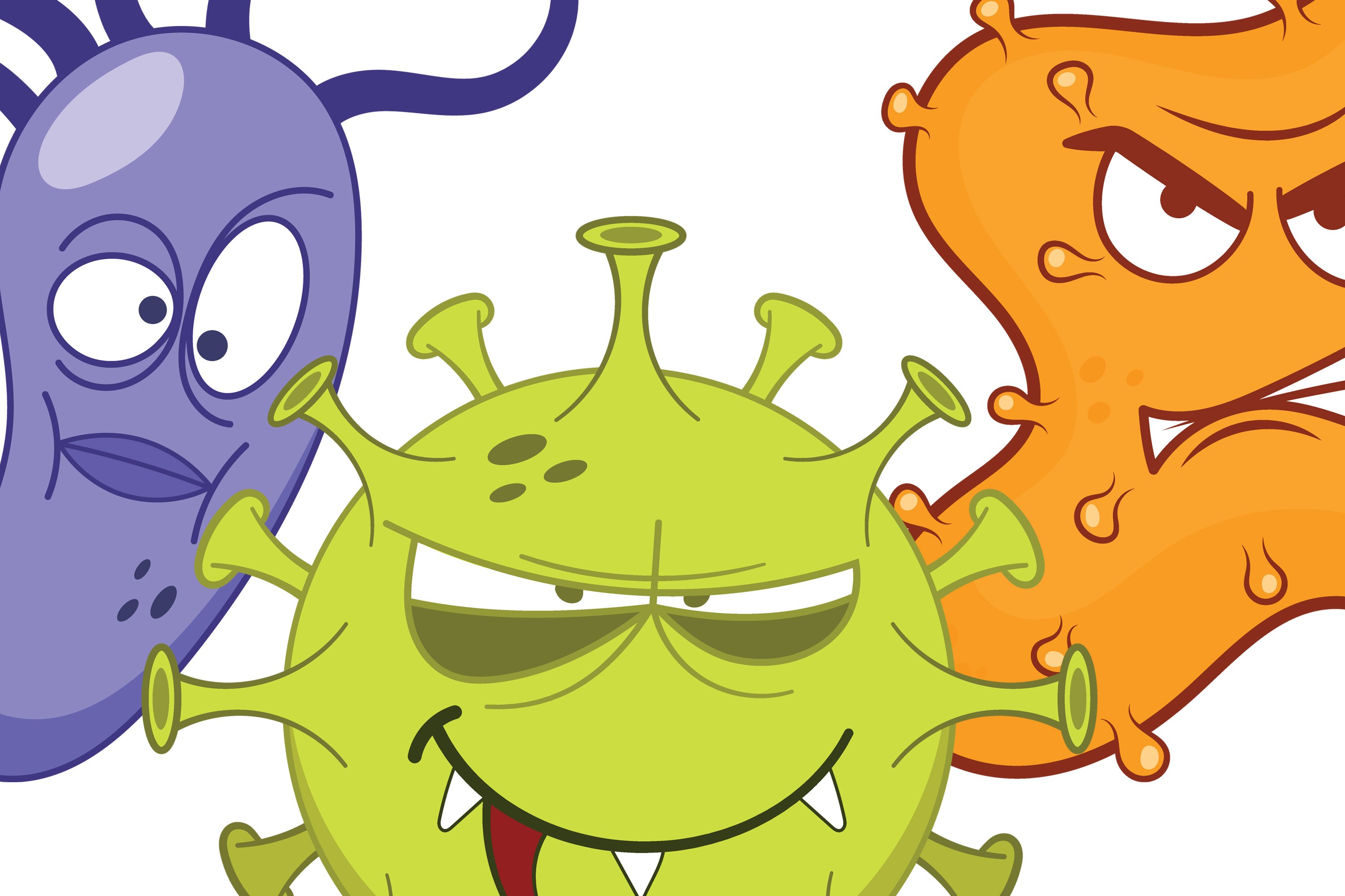 Virus and Bacteria Clip Art | Vector files (817163) | Decorations ...