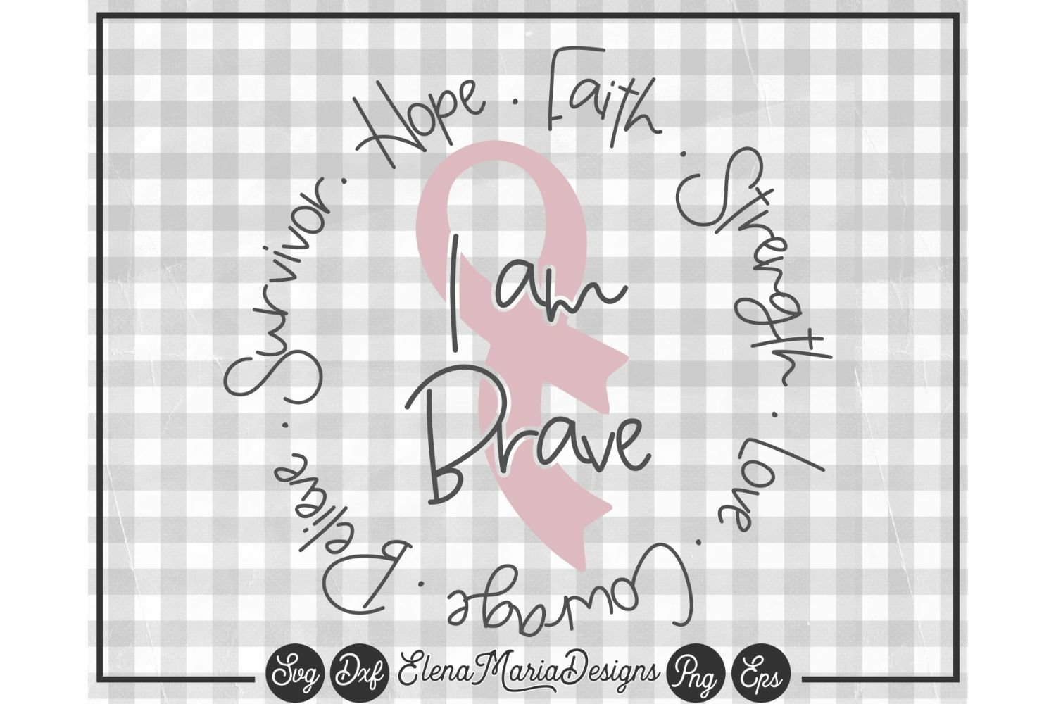 I Am Brave Svg Breast Cancer Awareness Svg (183140) | Cut Files ...