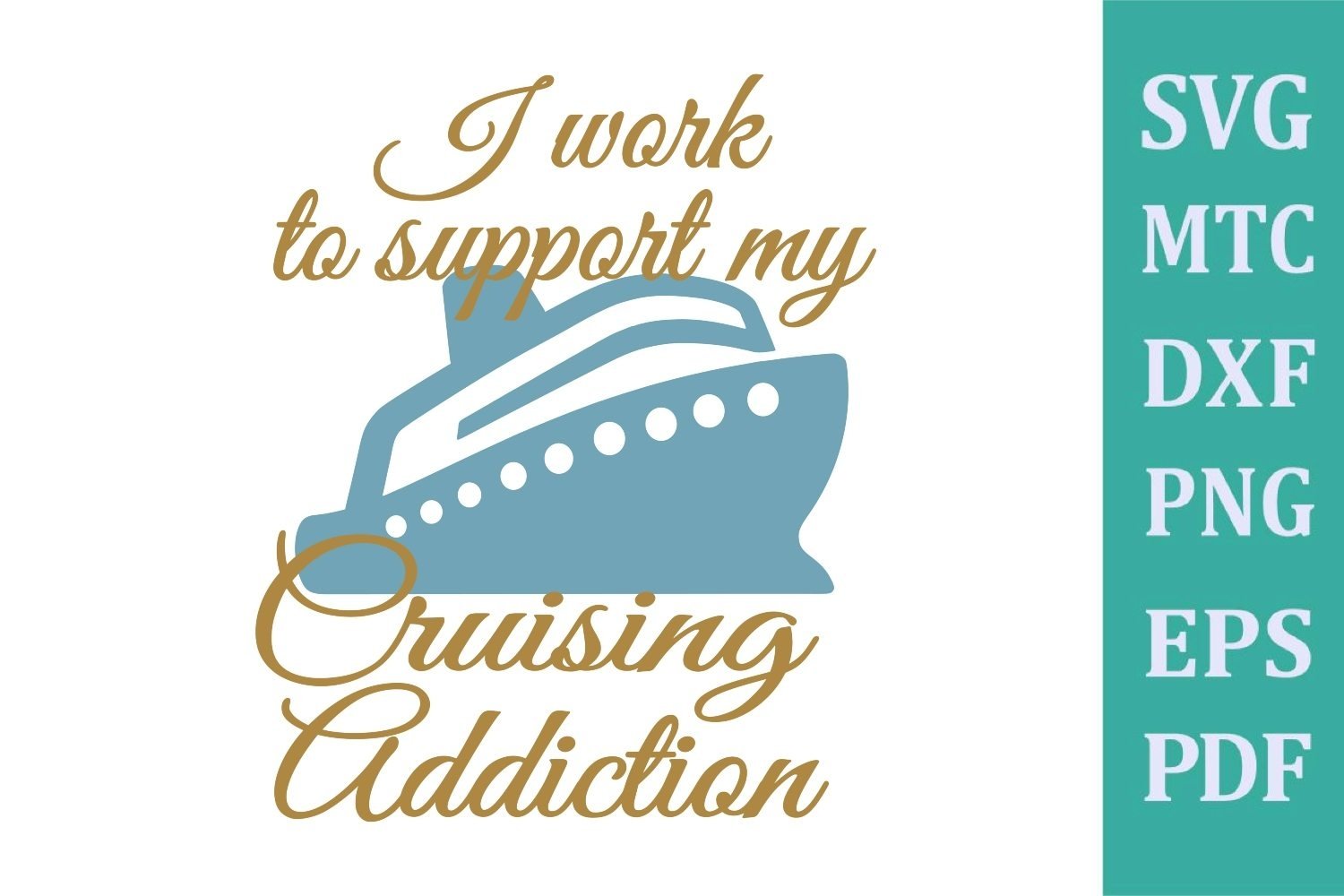 SVG Cruise Ship Work to Support Cruising Addiction Bundle (567208 ...