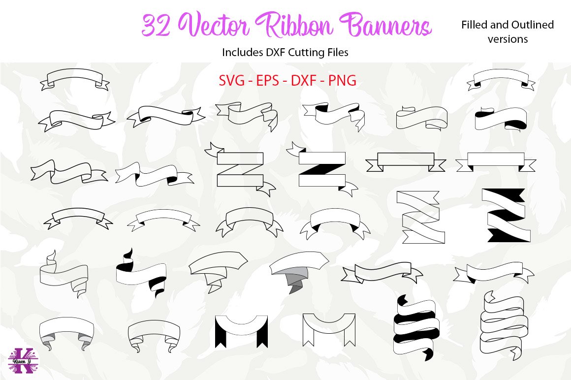 Ribbon Banners SVG (592070) | Cut Files | Design Bundles