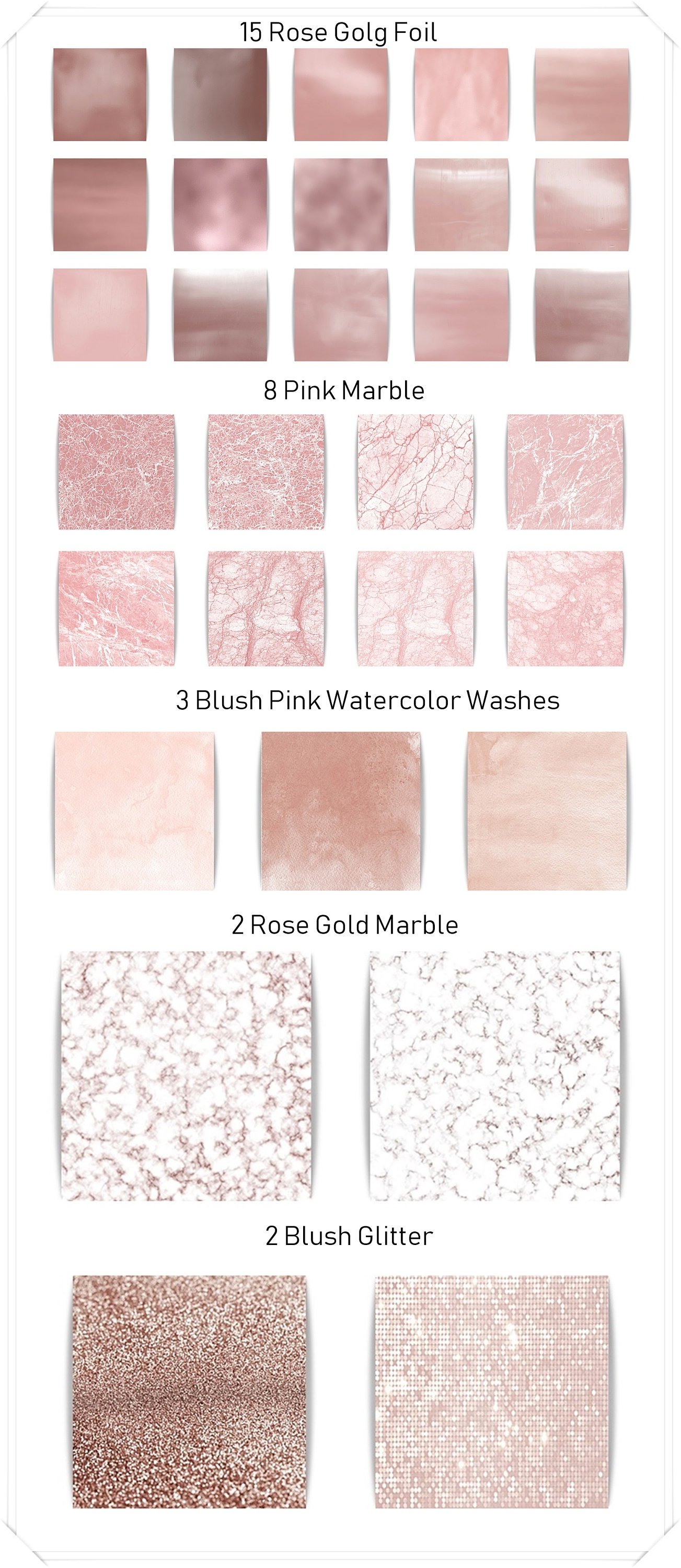 Blush Pink and Rose Gold Backrounds Collection (104009) | Backgrounds ...