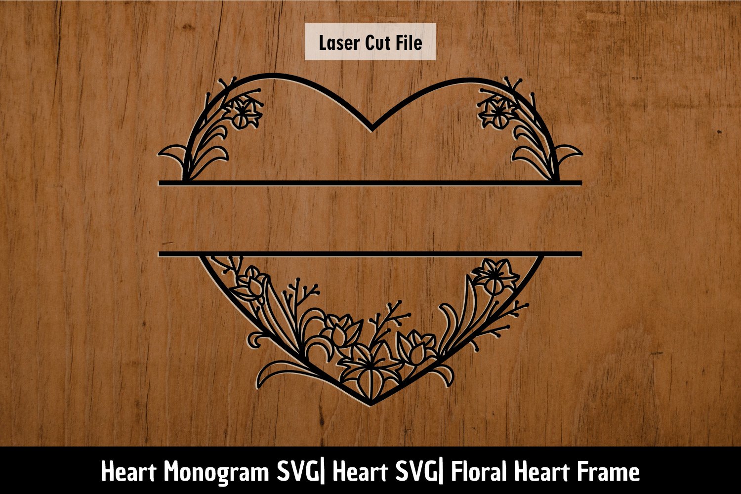 Heart Monogram SVG| Floral Heart SVG| Wedding Monogram SVG