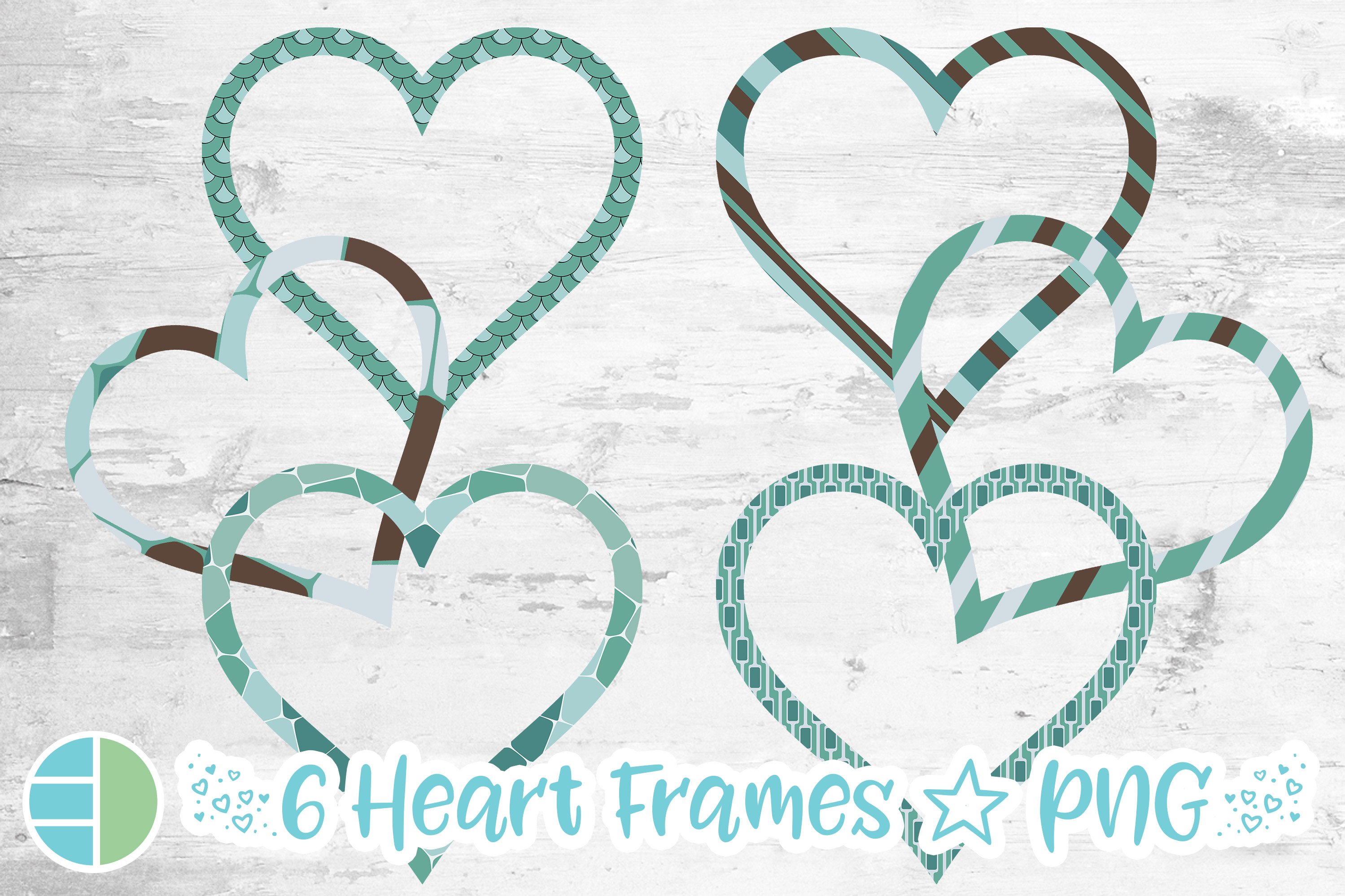 Turquoise Heart Frame Clipart - Pattern Sublimation Designs (1273474 ...