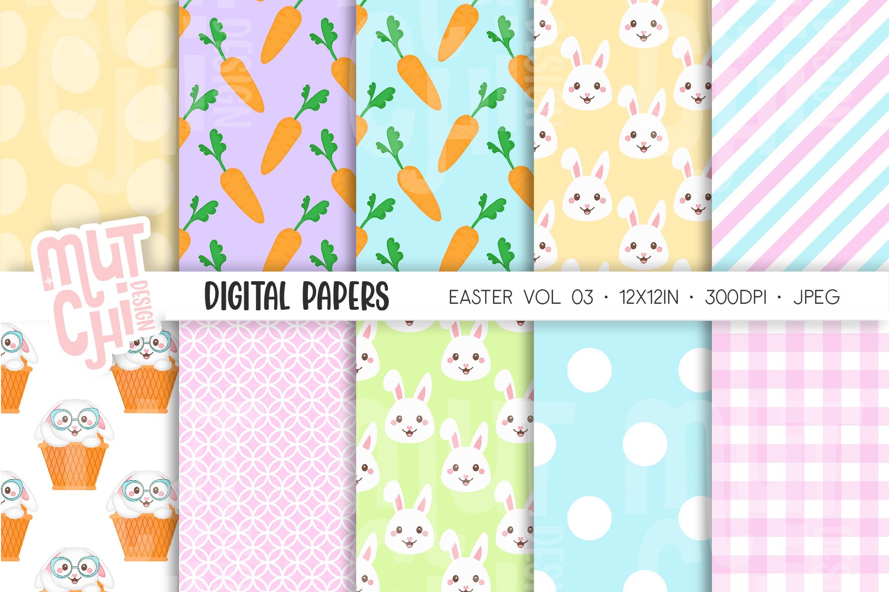 Easter Pattern Set (1224311) | Patterns | Design Bundles