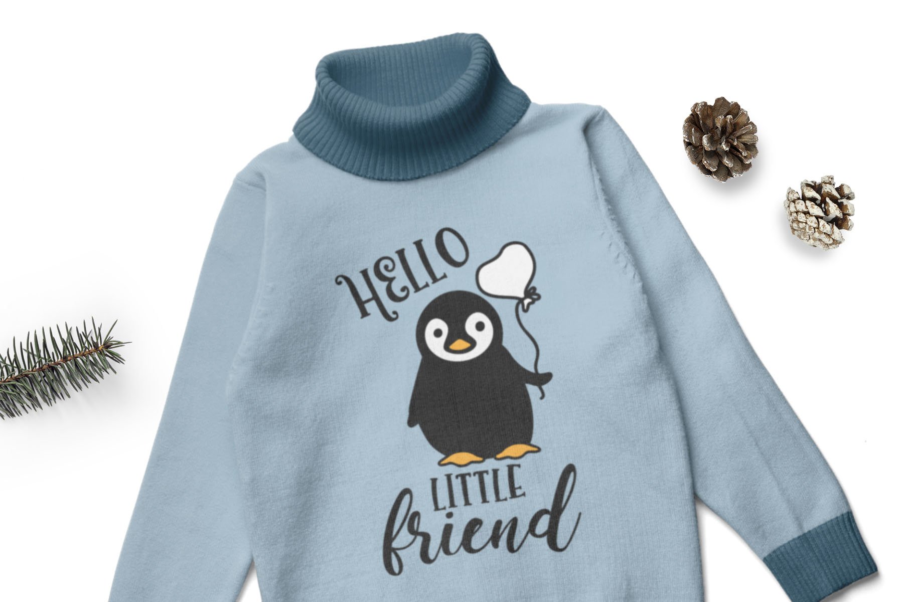 Hello Little Friend SVG | Penguin SVG