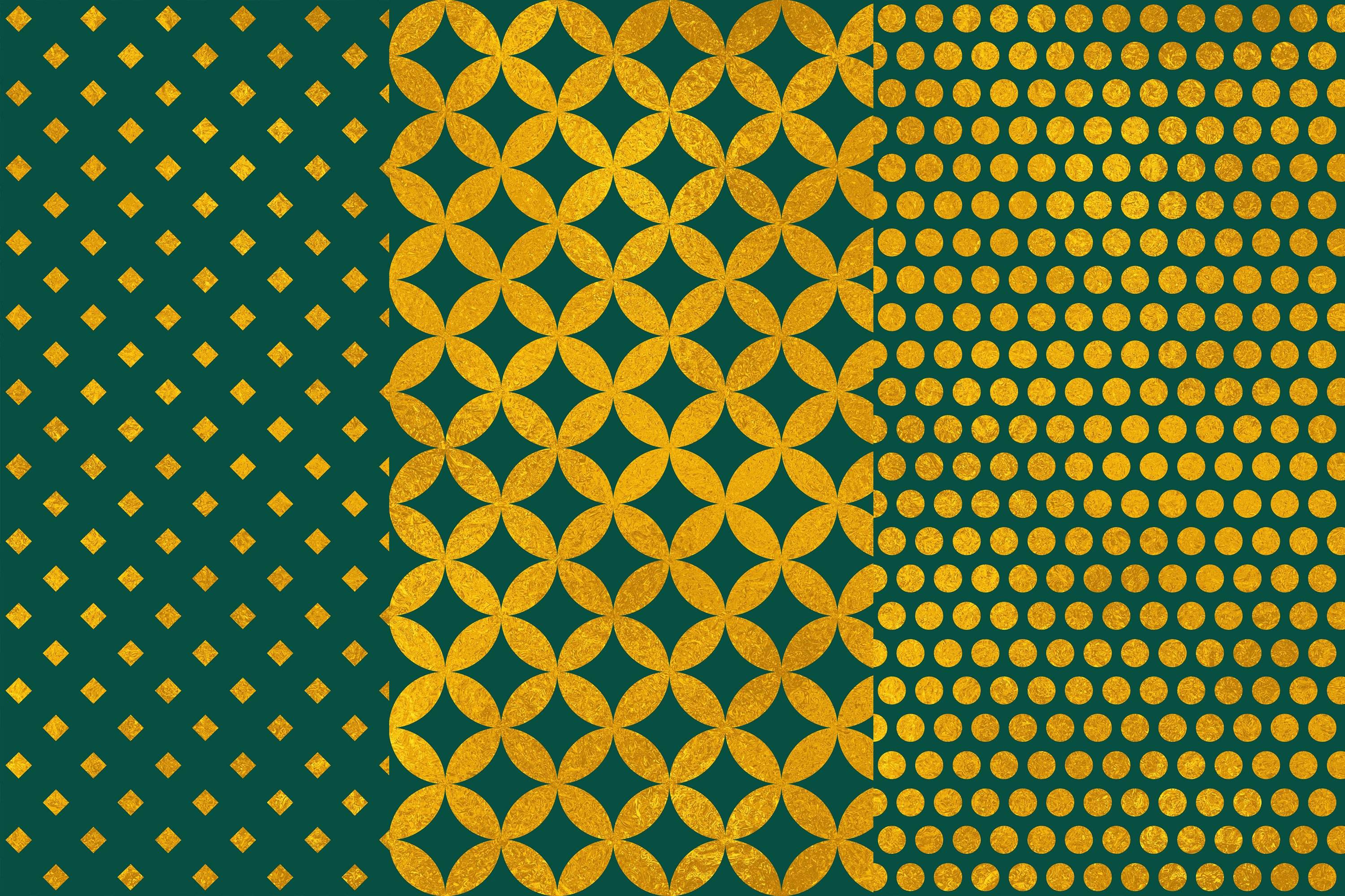 Green Gold Digital Papers (352153) | Patterns | Design Bundles