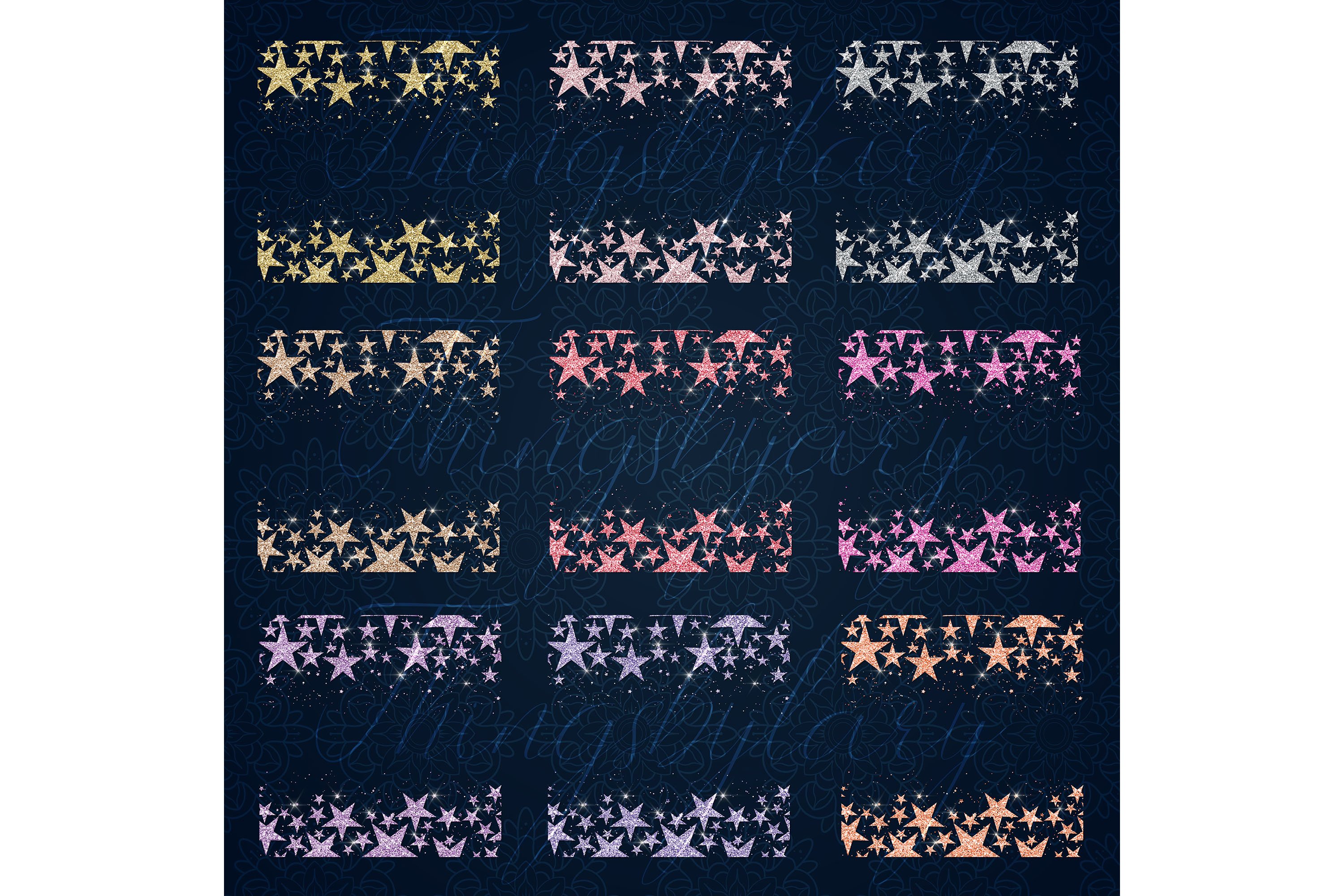 16 Seamless Glitter Star Overlay Transparent Images (129501) | Card ...