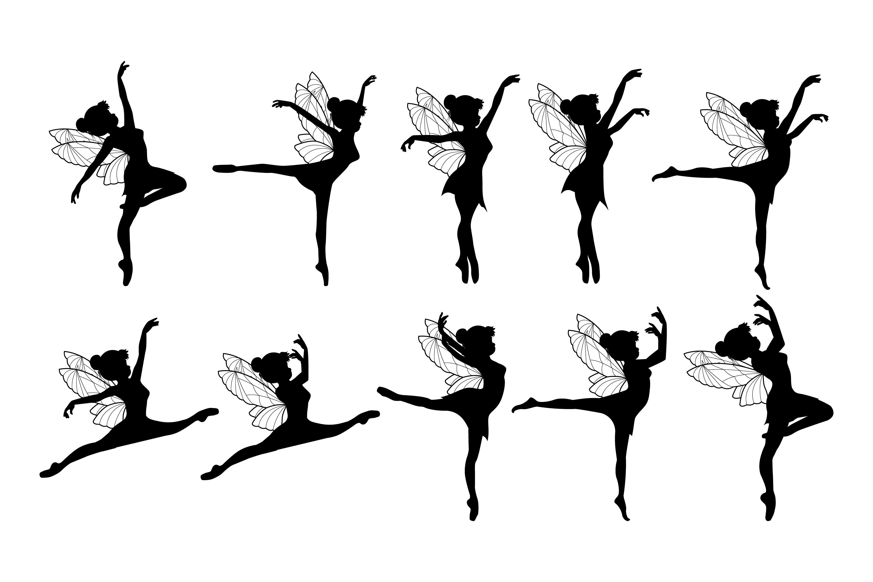 Flying Fairy Silhouette