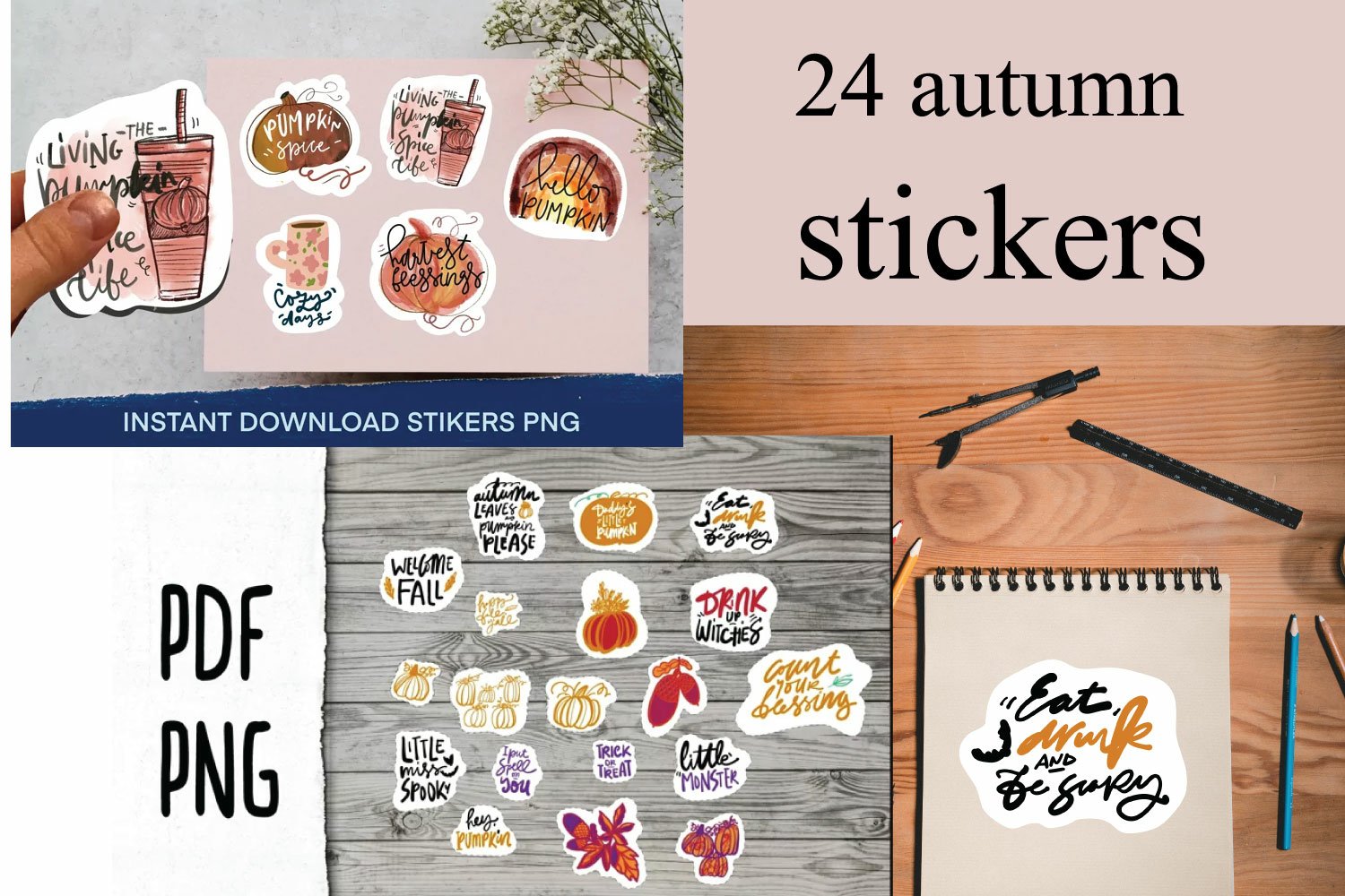 Fall stickers MEGA bundle