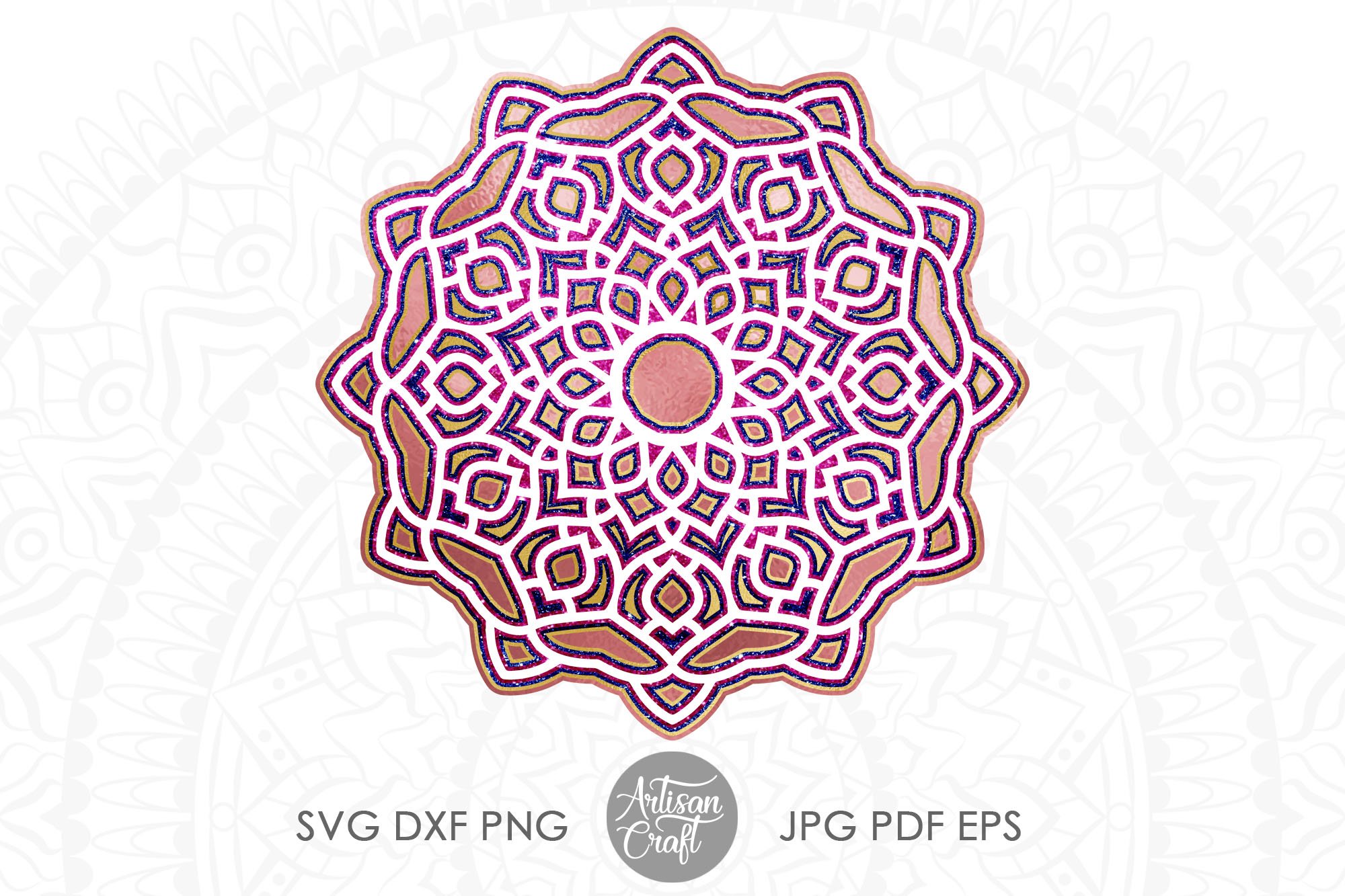 3D layered mandala SVG, layered design (726035) | Cut Files | Design ...