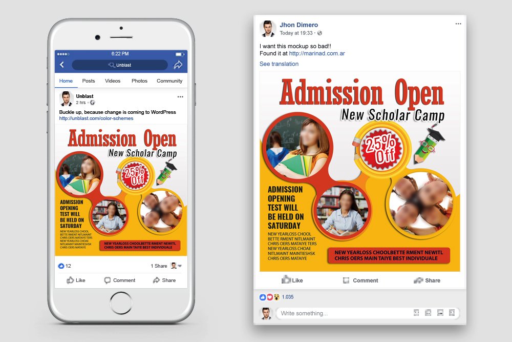 School Admission Open Facebook Post (864266) | Facebook | Design Bundles