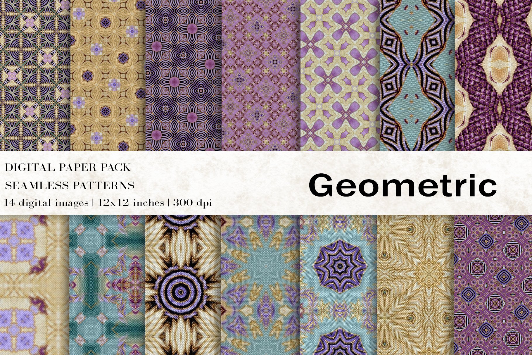 Geometric Digital Papers (959626) | Patterns | Design Bundles