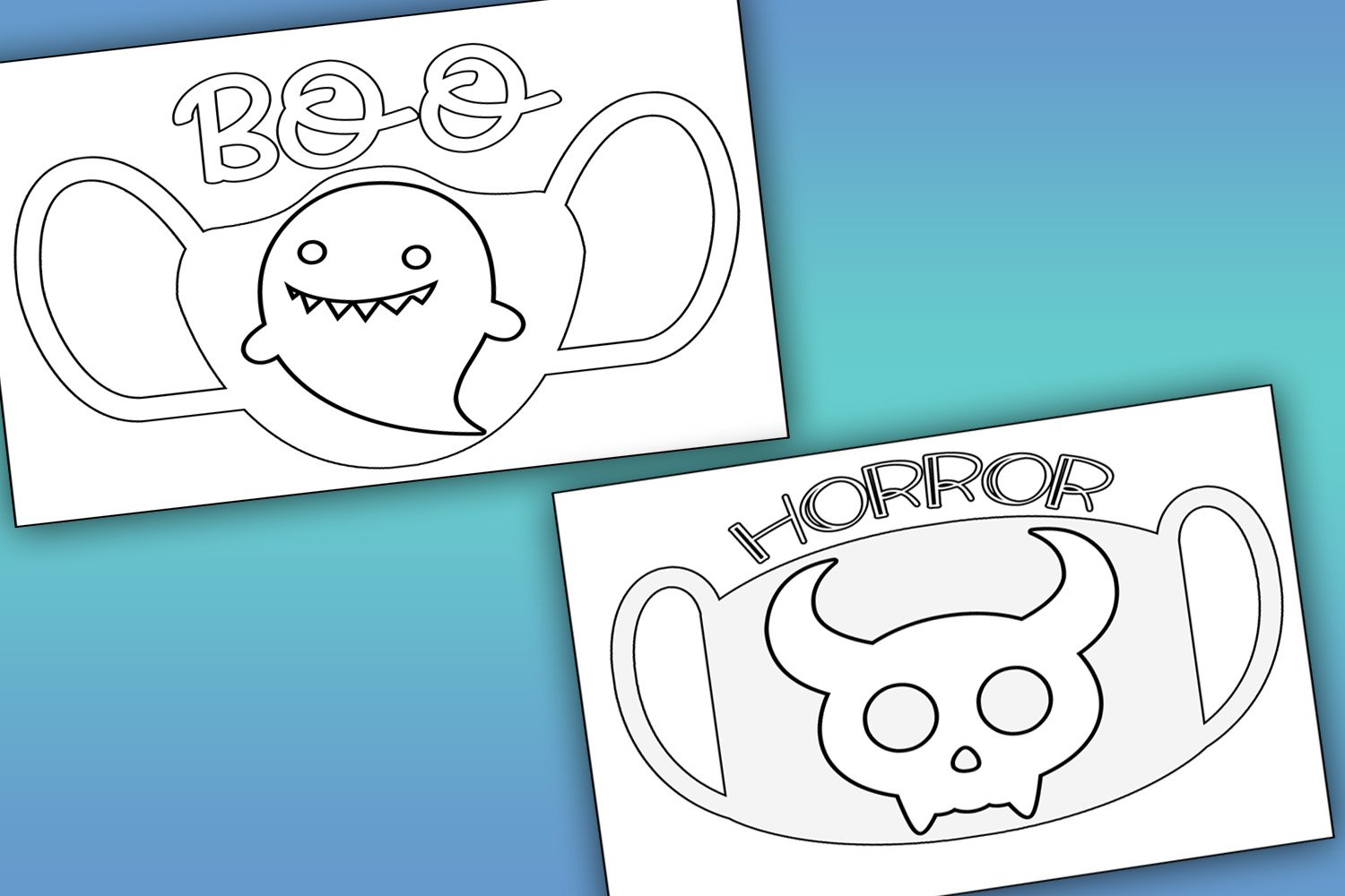 Halloween Face Masks Coloring Pages- Halloween Coloring (843312 ...