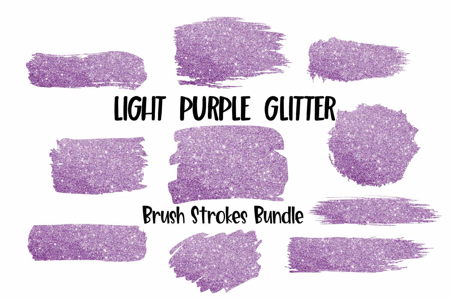 Light Purple Glitter Brush Strokes Background Bundle PNG (251859 ...