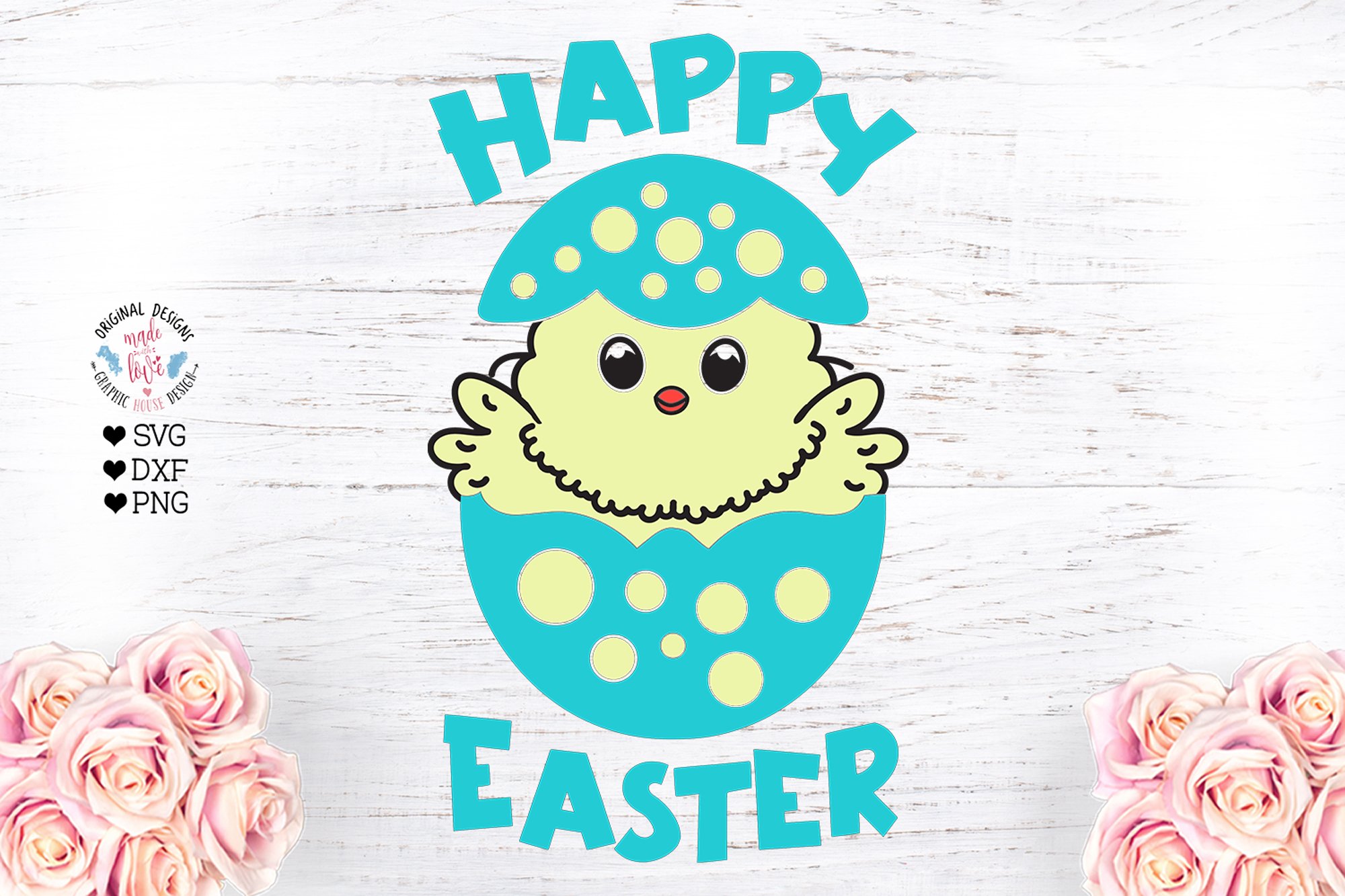 Happy Easter Boy Chick - Easter Egg - Cut File - Sublimation