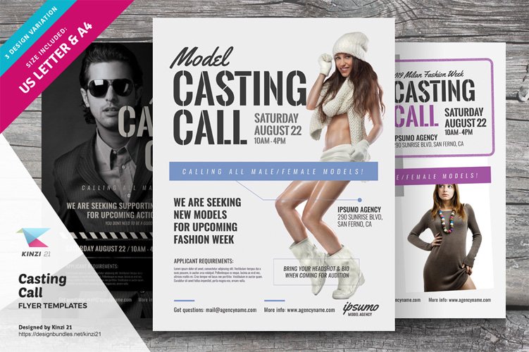Casting Call Flyer Templates