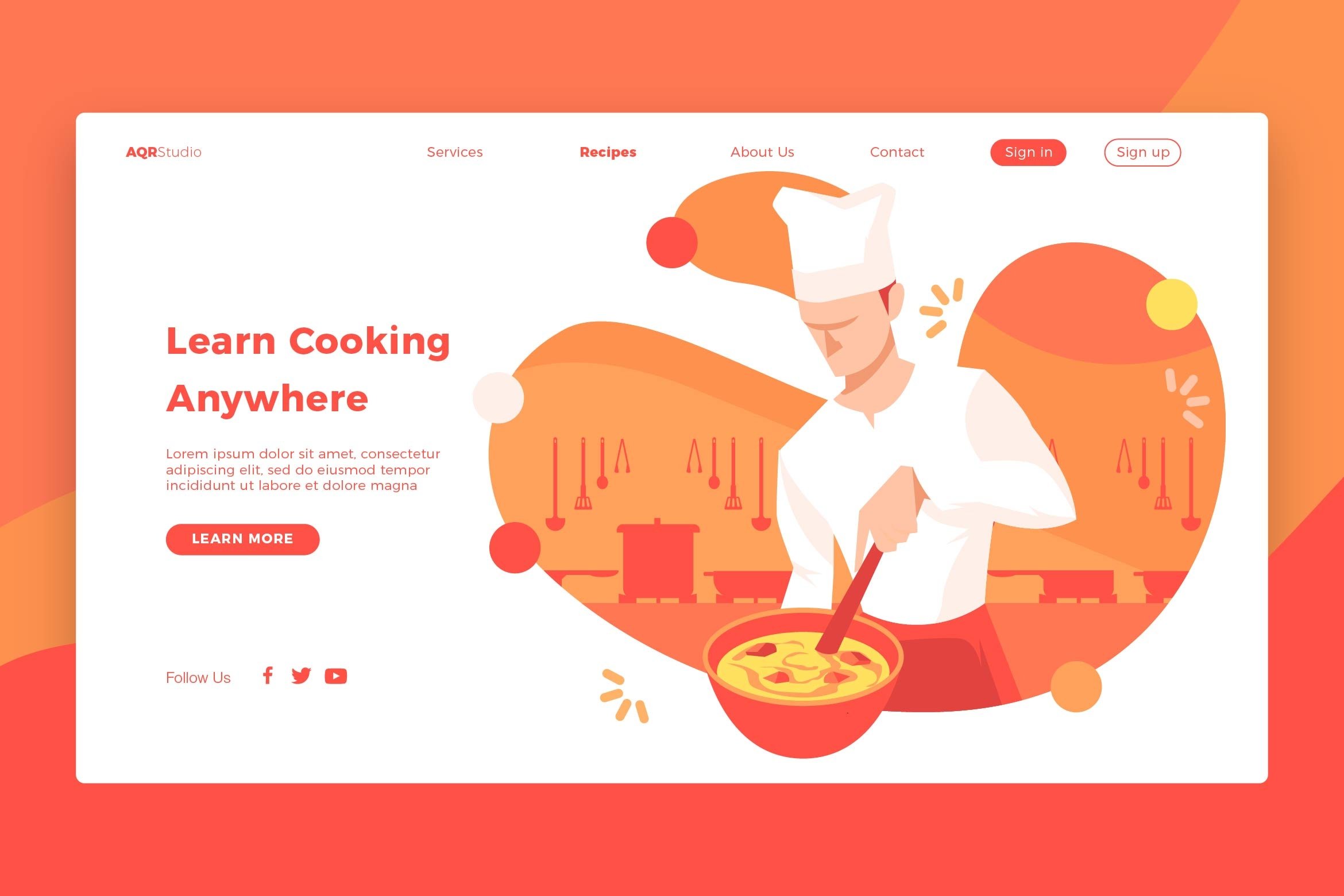Learning Cook - Banner & Landing Page (317386) | Customizable Templates ...