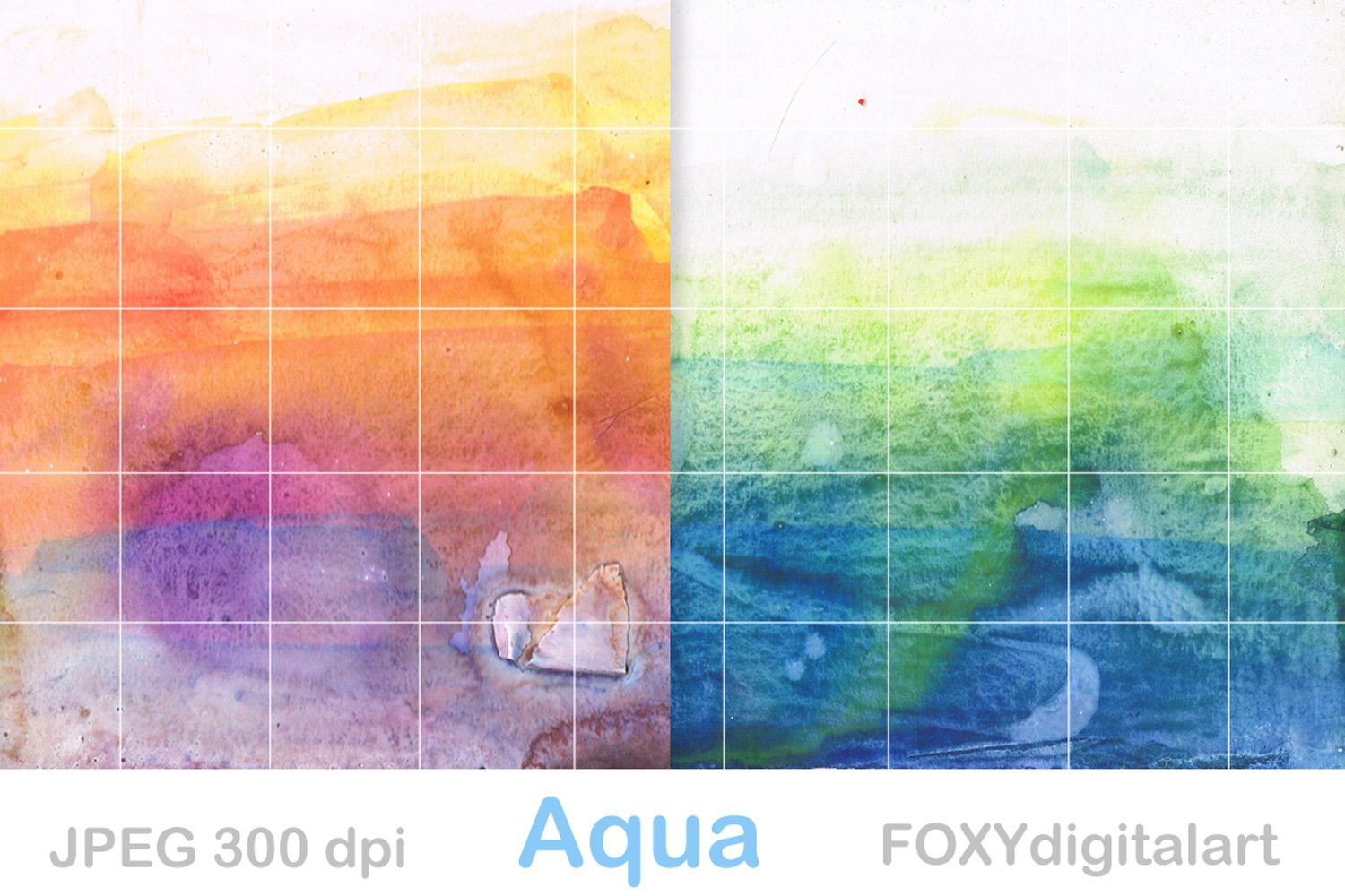 Watercolor Digital Papers Ombre Paint Splatters (271423 ...