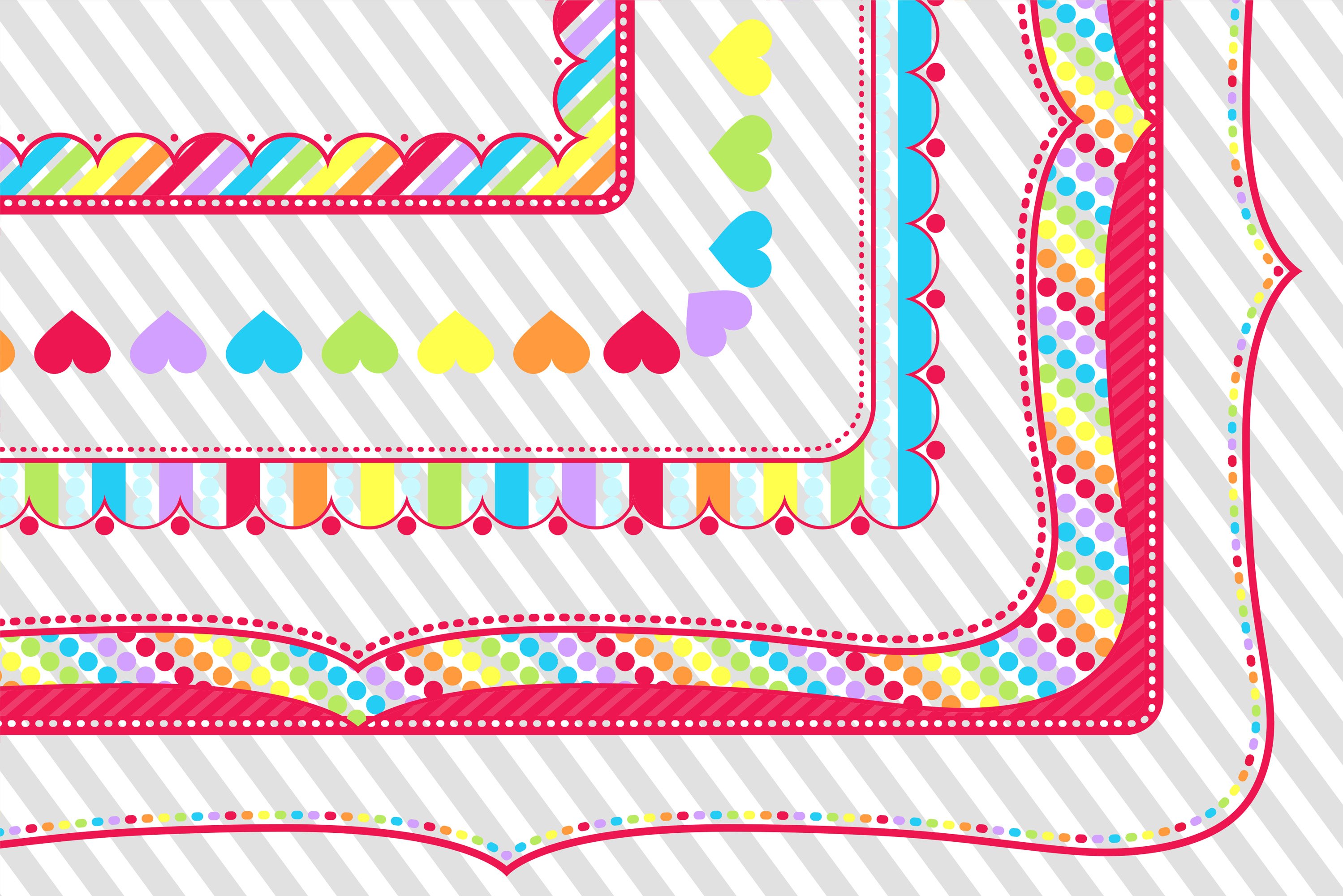 Rainbow Frames (520724) | Illustrations | Design Bundles