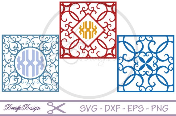 Square Monogram SVG files (42534) | Monograms | Design Bundles