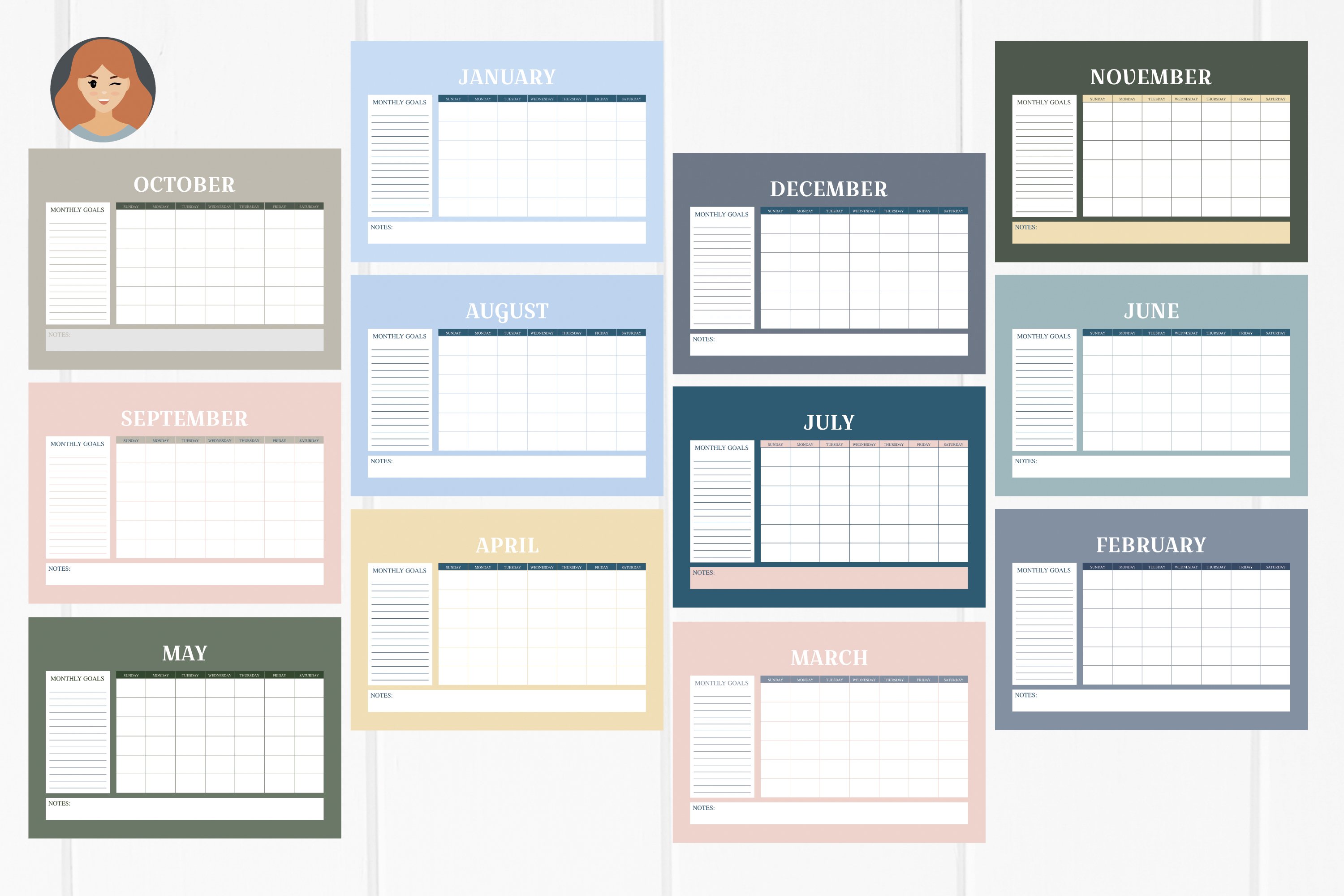 99 Planner pages A4 size, printable digital templates set (1157329 ...