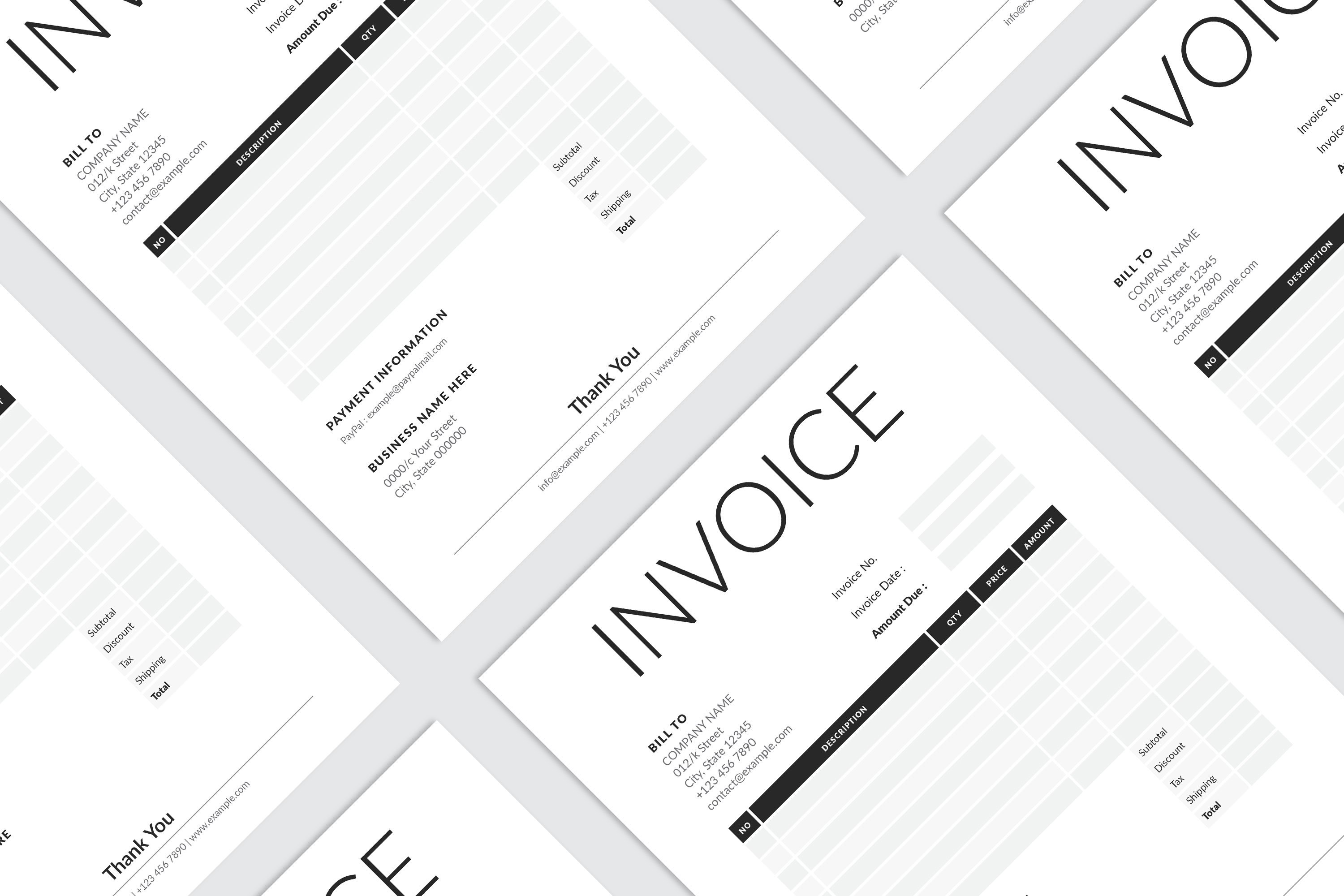 Invoice Template (354443) | Branding | Design Bundles