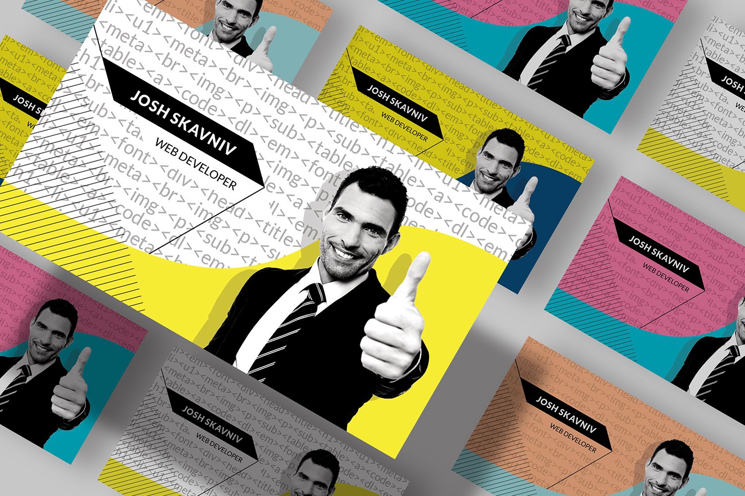 Web Developer Business Card - BC050 (82251) | Business Cards | Design ...