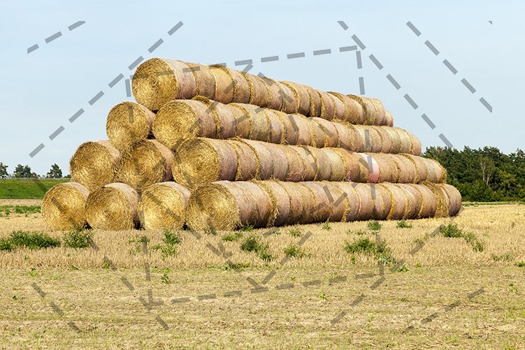 cylindrical stack of straw (711508) | Industry | Design Bundles