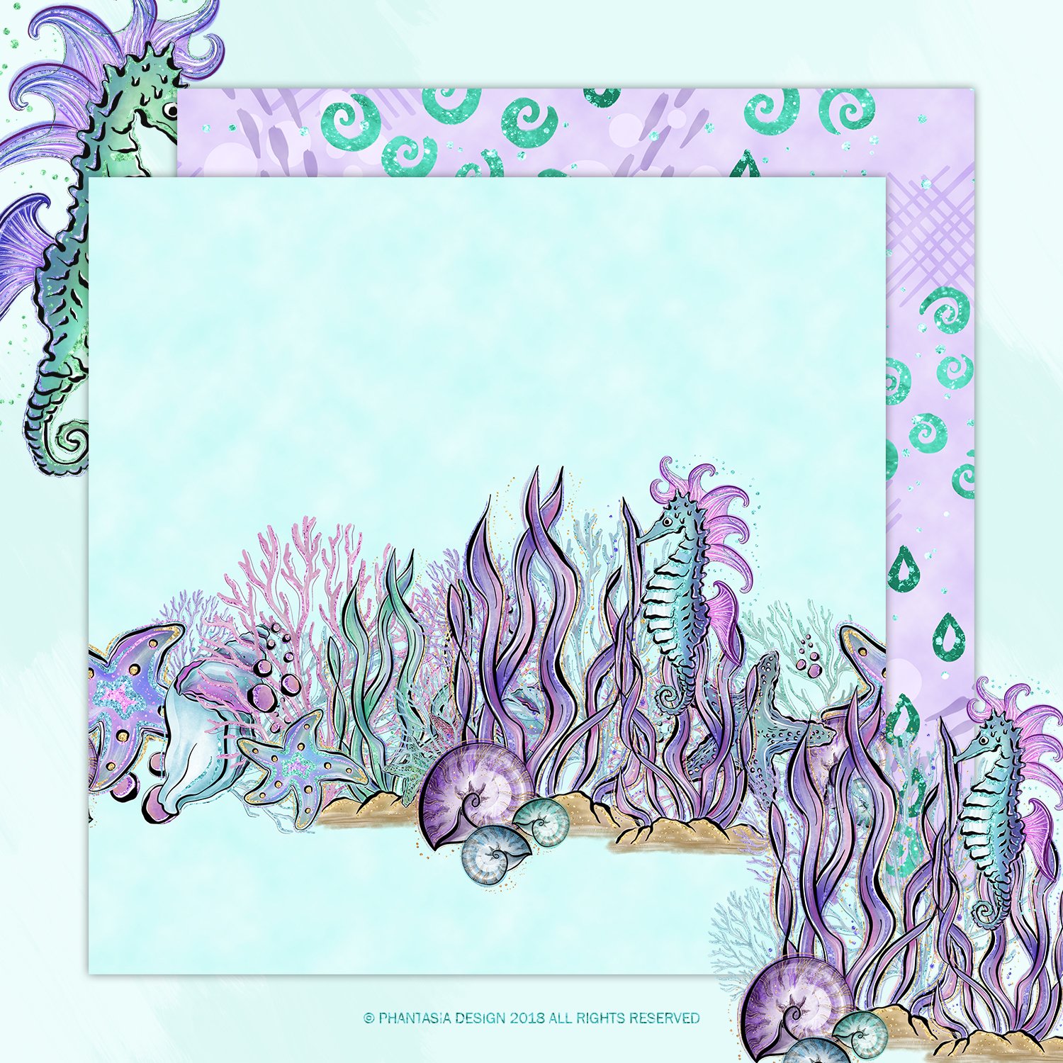 Mermaid Digital Paper (278573) | Patterns | Design Bundles