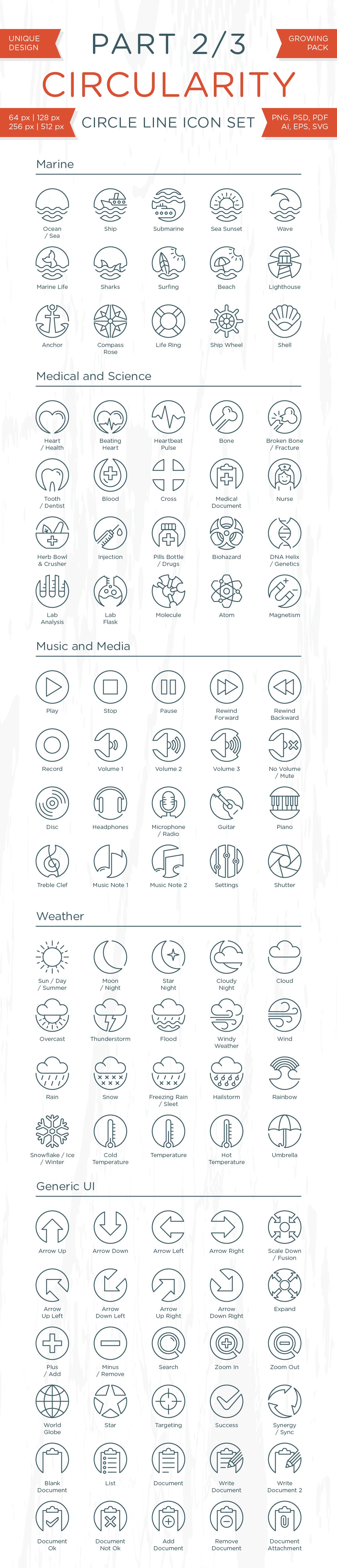 Circularity - Circle Line Icons (116718) | Icons | Design Bundles