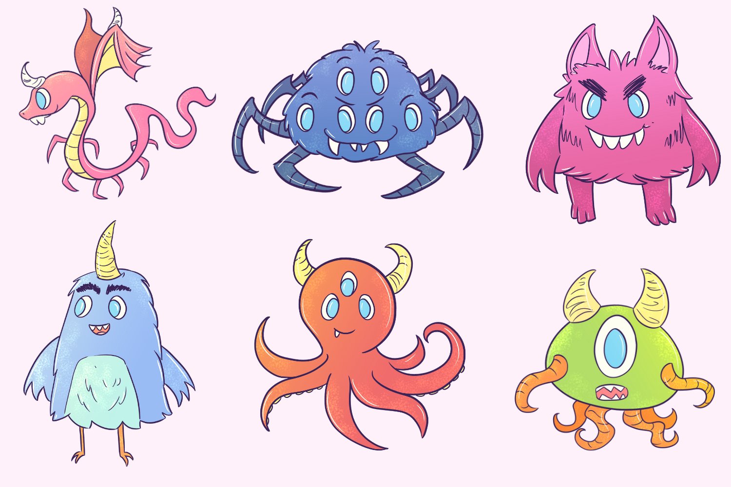 Cute Monster Illustrations