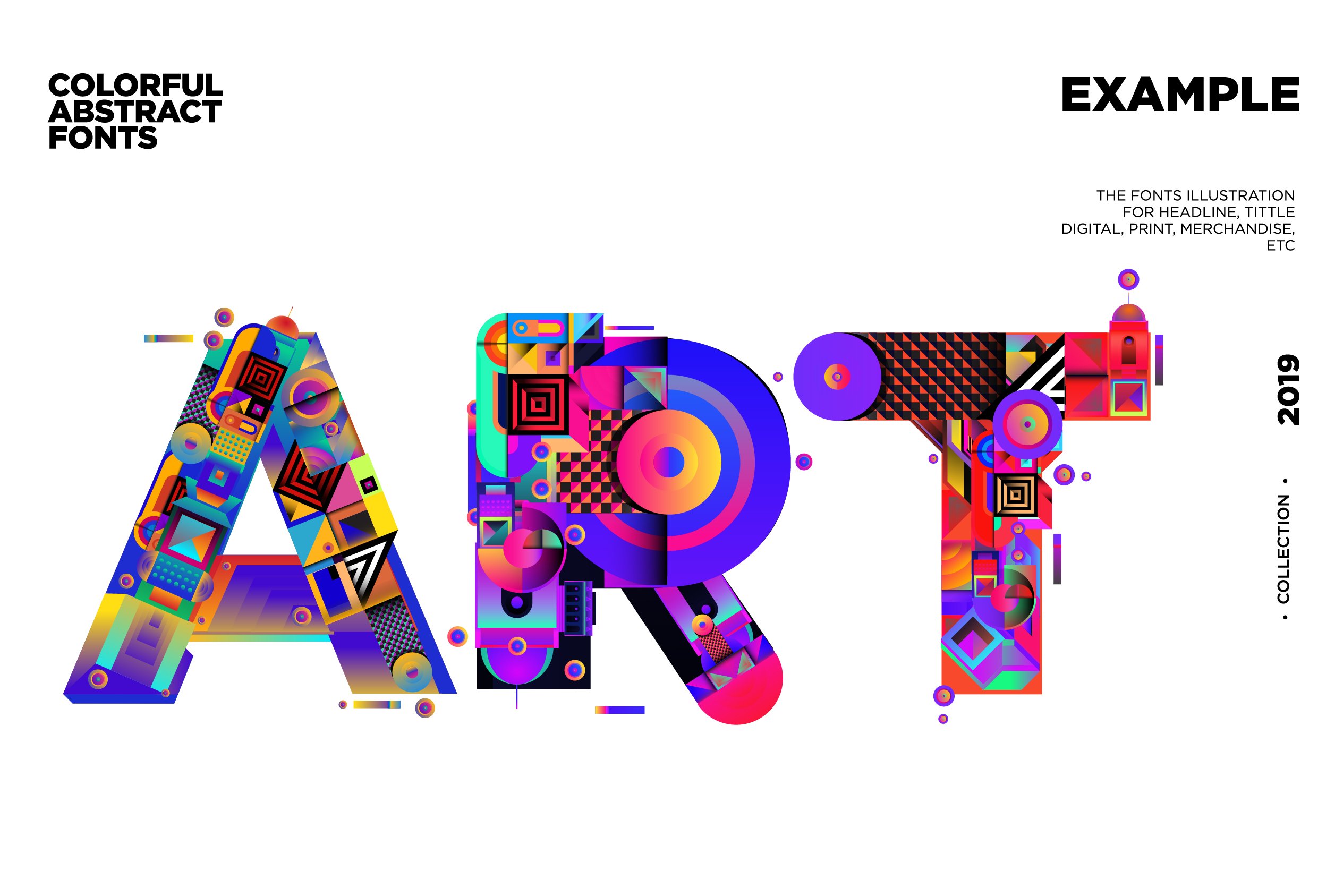 Colorful Alphabets Font Illustration (409423) | Illustrations | Design ...
