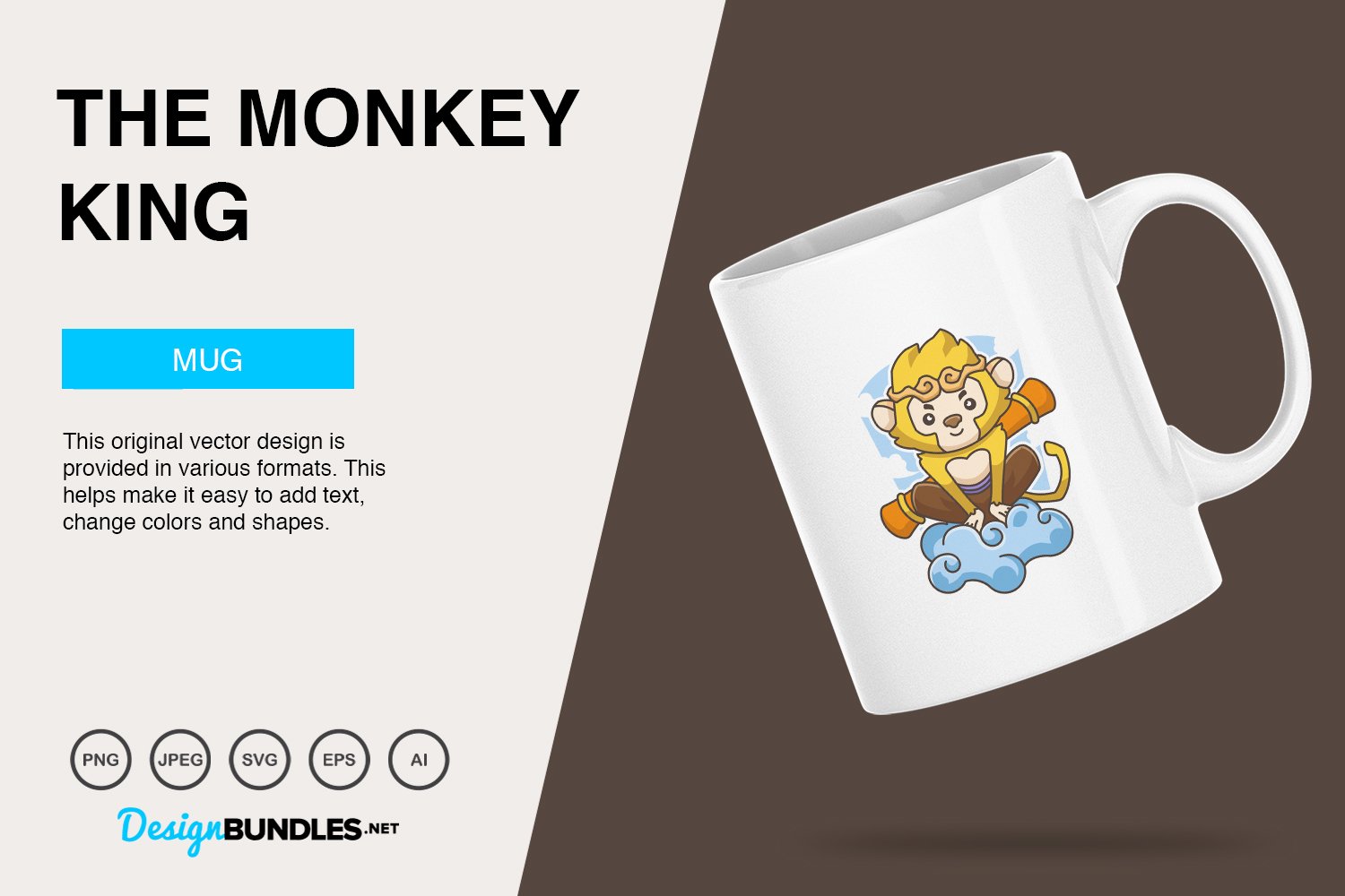 The Monkey King Vector Illustration