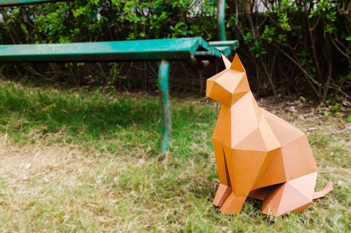 DIY Paper cat - 3d papercraft (22315) | Printables | Design Bundles