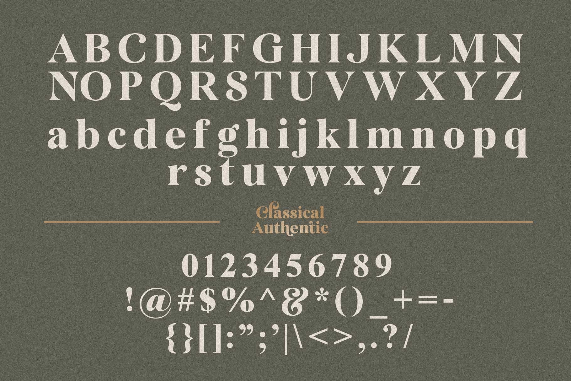 Classical Authentic Font (660375) | Serif | Font Bundles