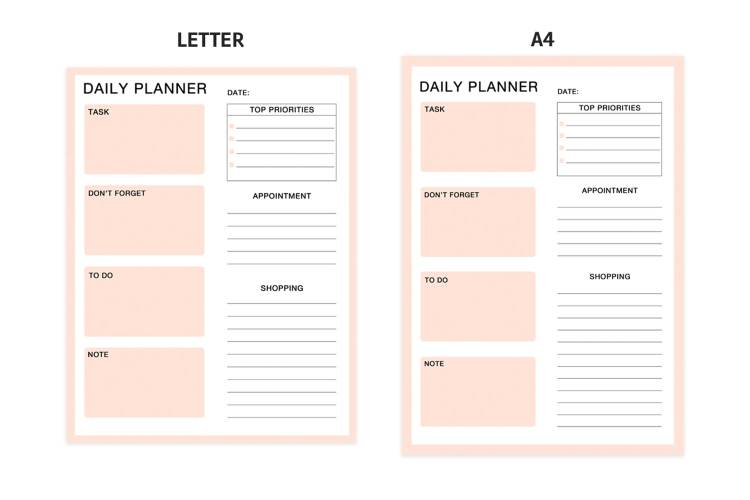 Colorful Daily Planner Printable V2 (917454) | Instagram | Design Bundles