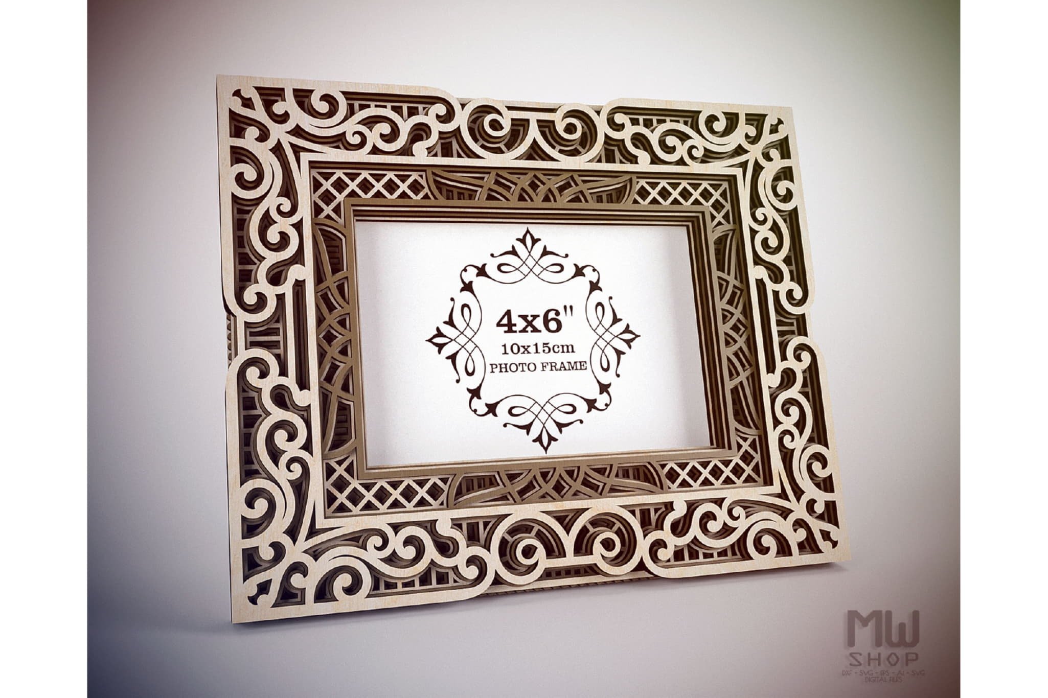 F05 - Multilayer Photo Frame, Laser Cut Photo Frame DXF (579814 ...