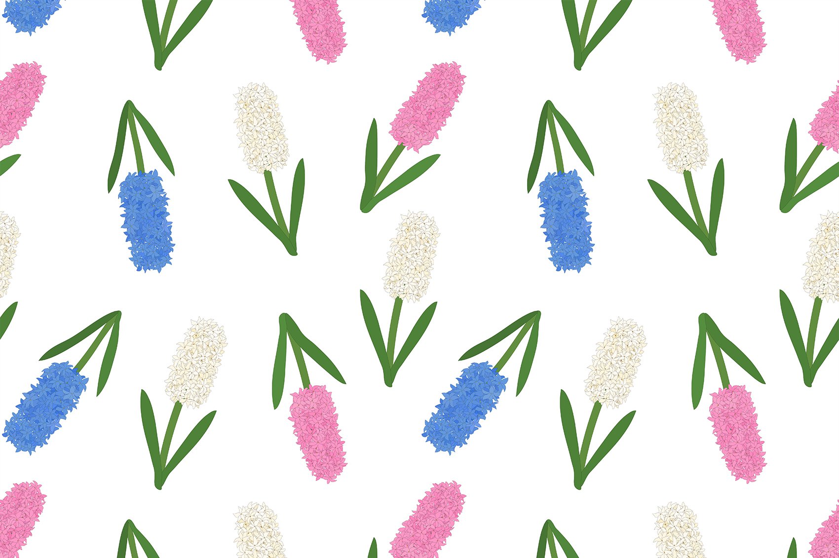Hyacinths pattern. Hyacinths flower pattern. Hyacinths SVG (1193417 ...