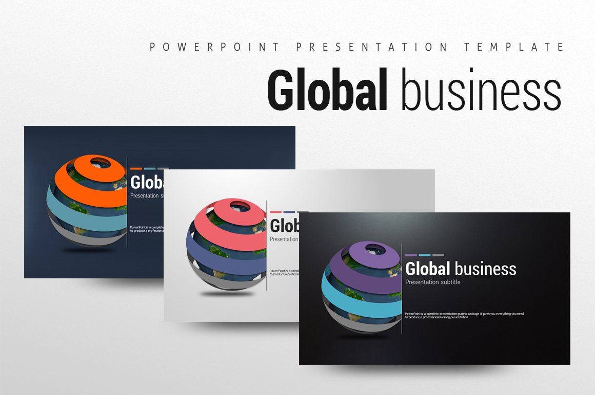 Global Business PowerPoint Template (6895) | Presentation Templates ...