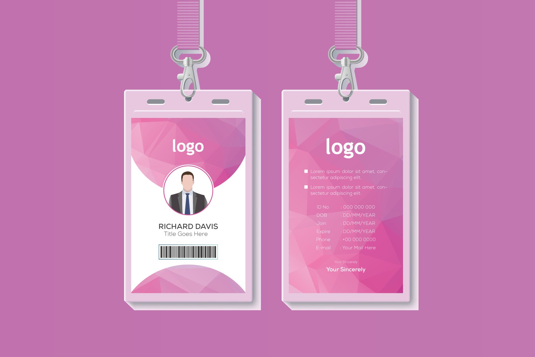Id Card Vector. security badge, press event pass (709904)