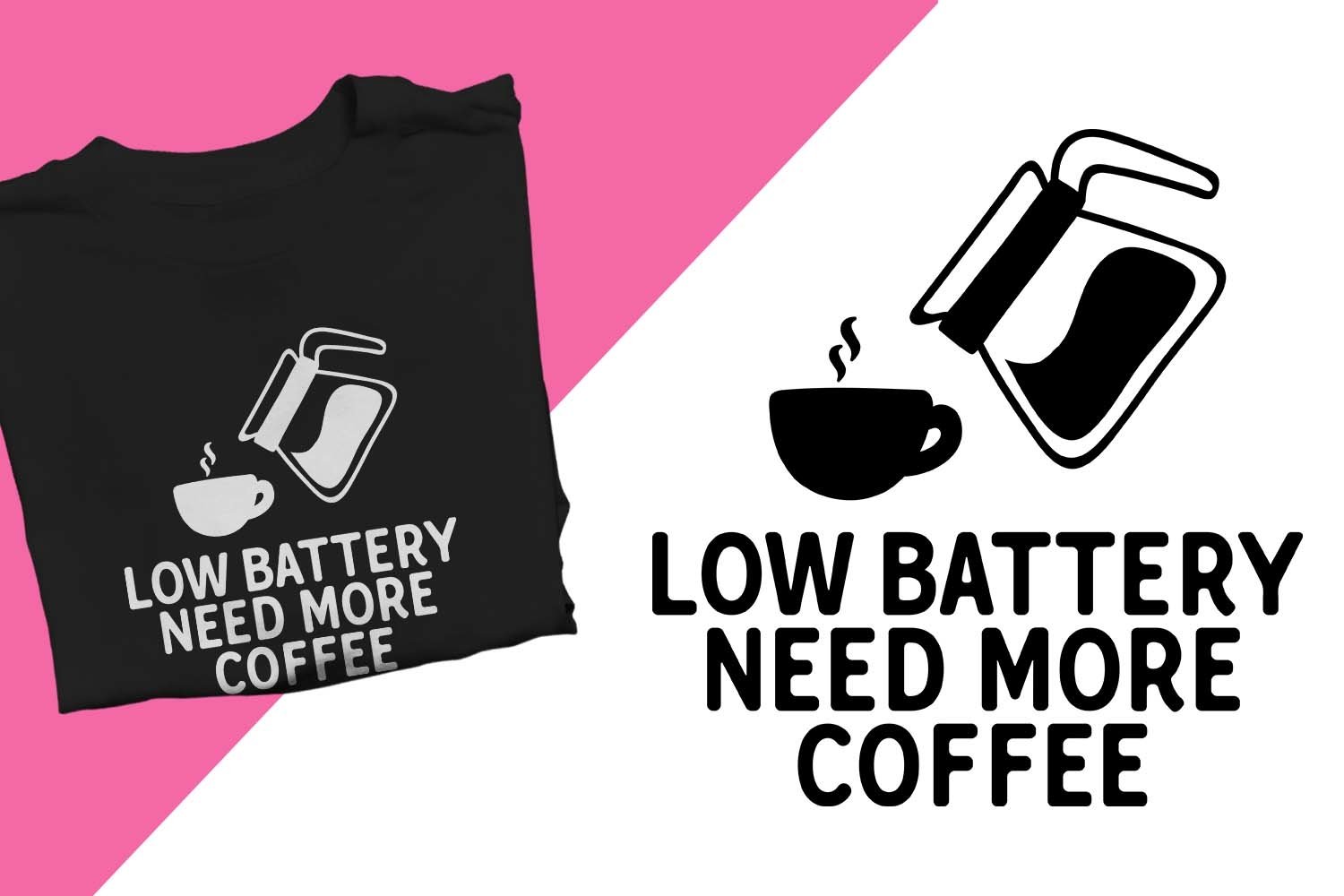Low battery need more coffee Funny Printable (430925) | Printables ...