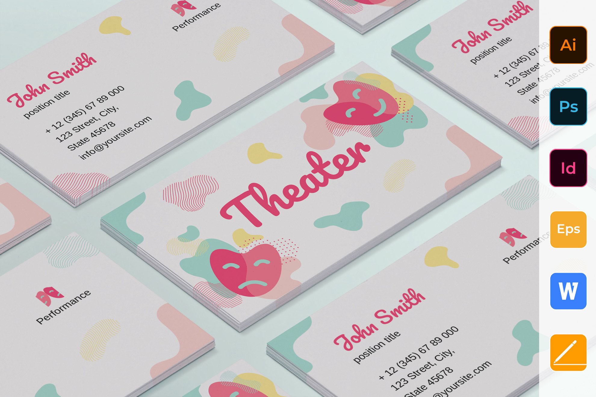 Theater Business Card (616131) | Business Cards | Design Bundles